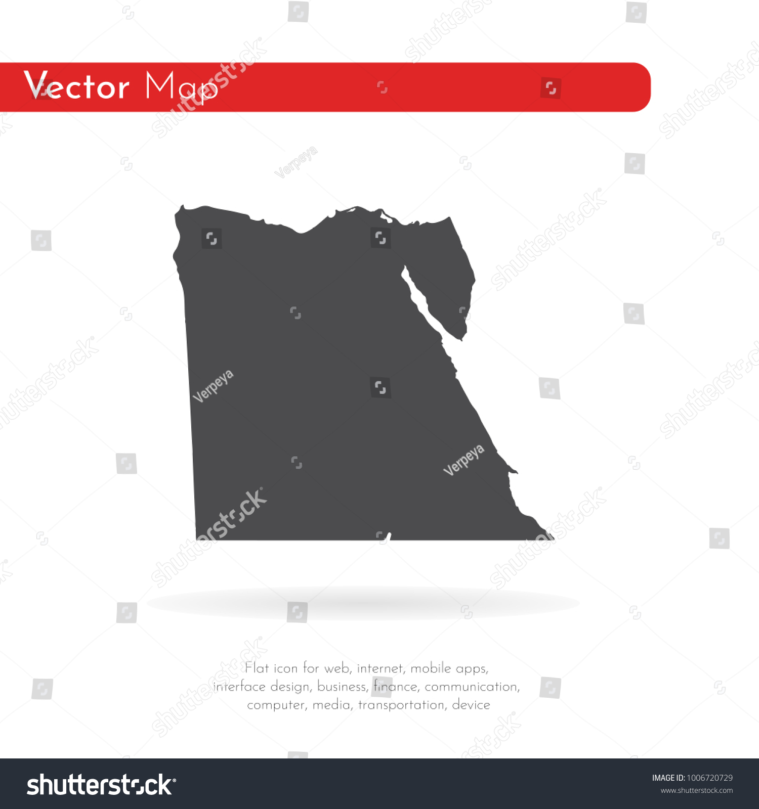 Vector Map Egypt Isolated Vector Illustration: vector de stock (libre ...