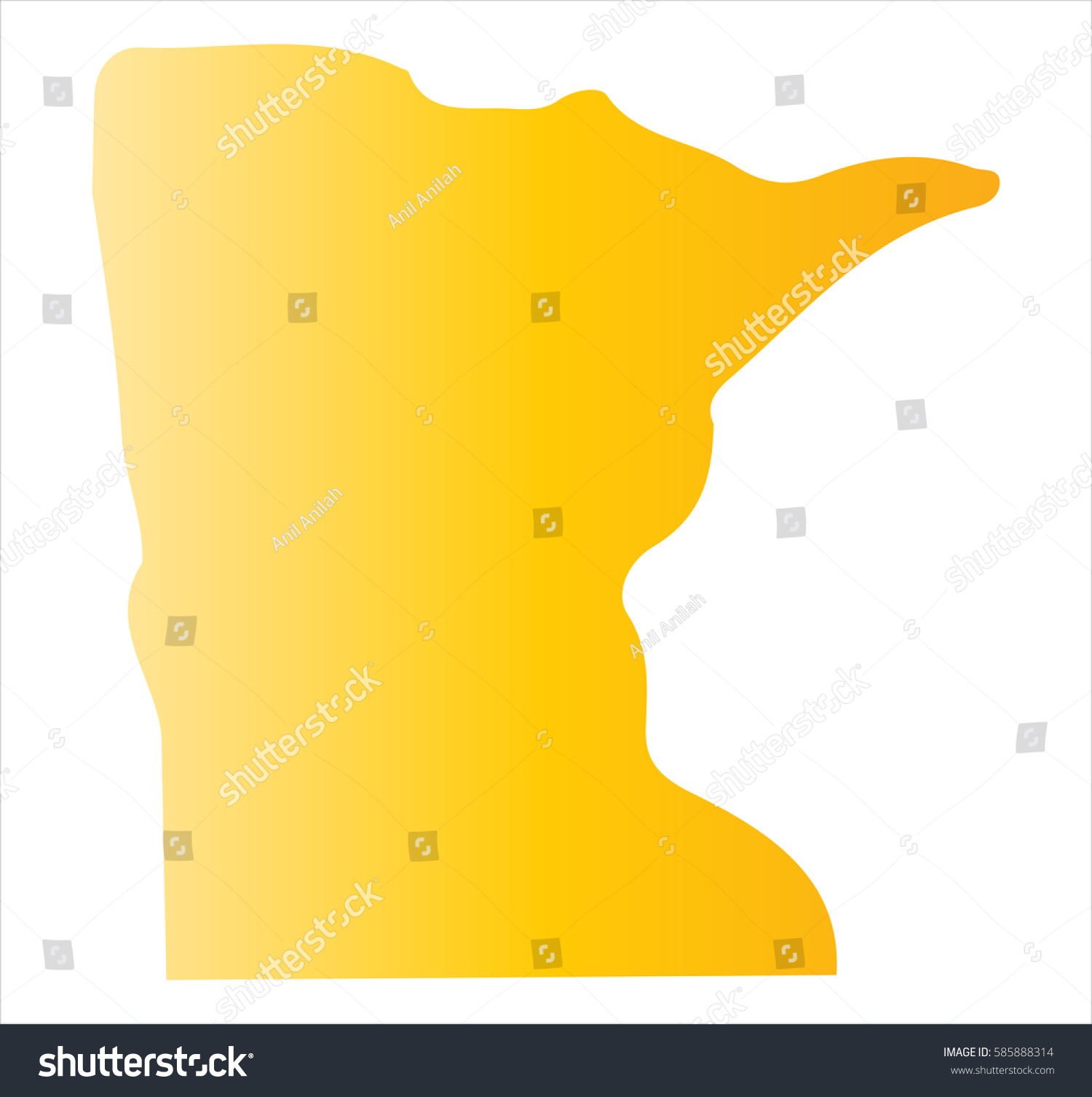Vector Map Minnesota Stock Vector (Royalty Free) 585888314 | Shutterstock