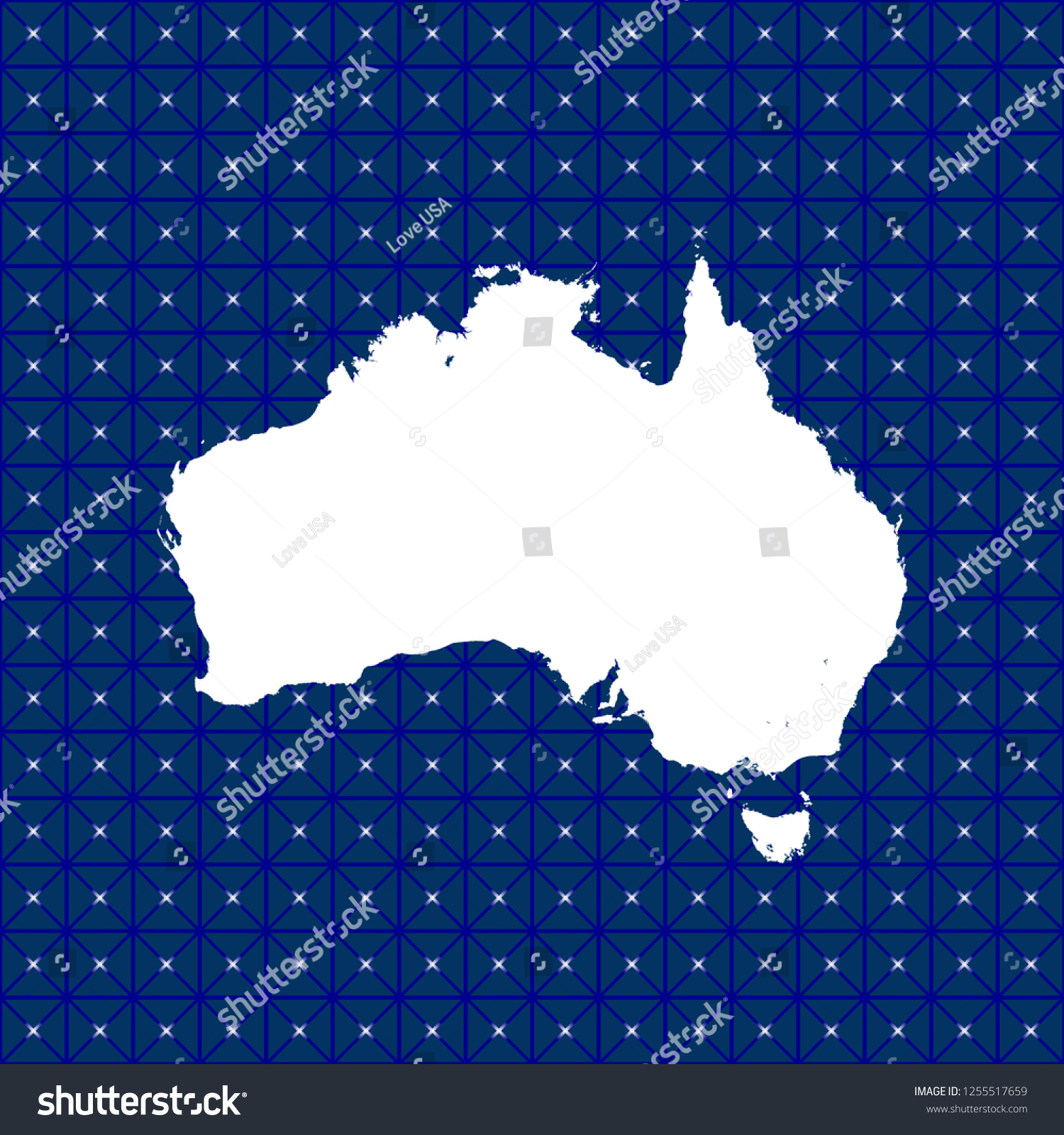 Vector Map Australia Stock Vector (Royalty Free) 1255517659 | Shutterstock