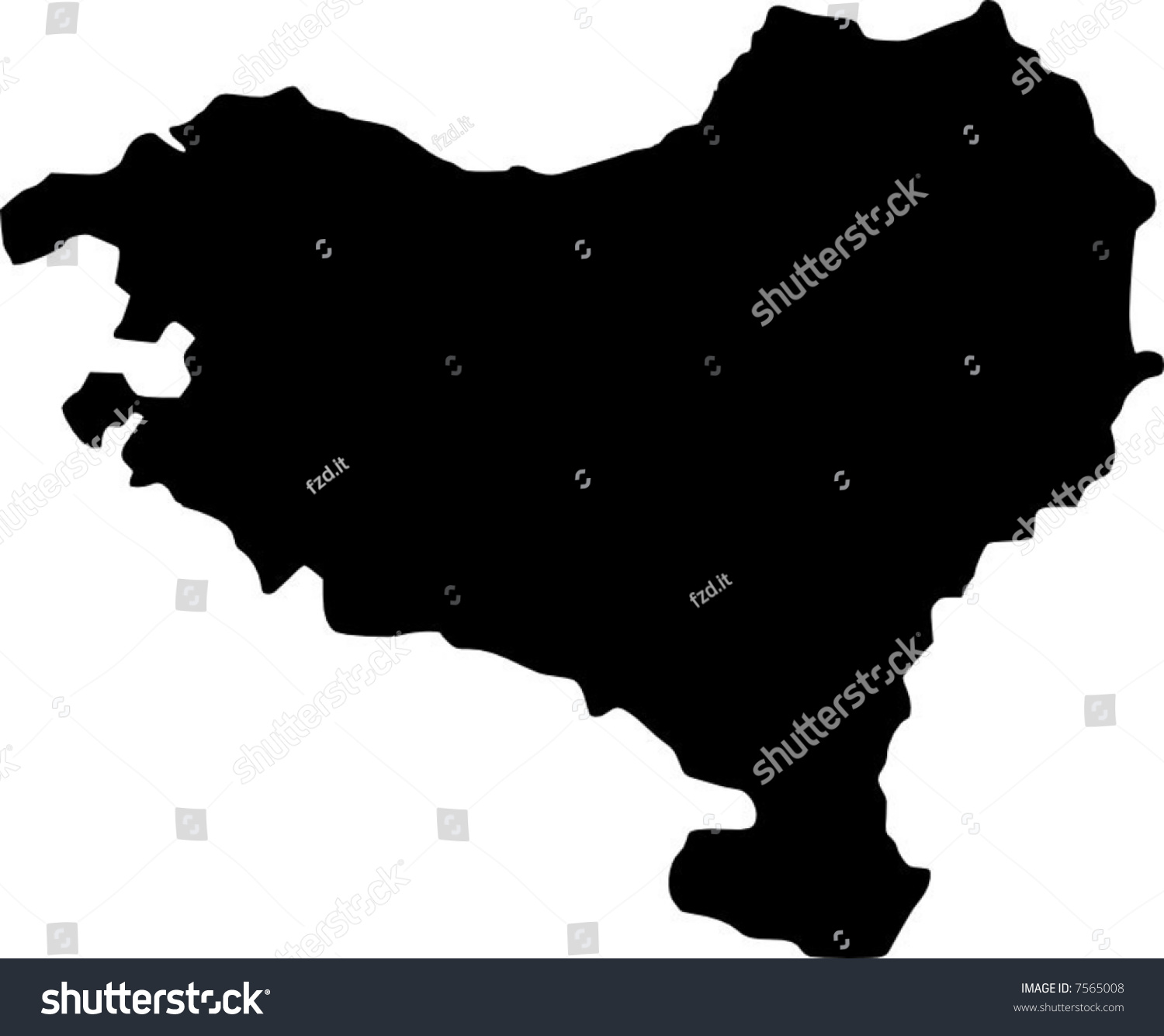 Vector Map Basque Country Stock Vector (Royalty Free) 7565008 ...