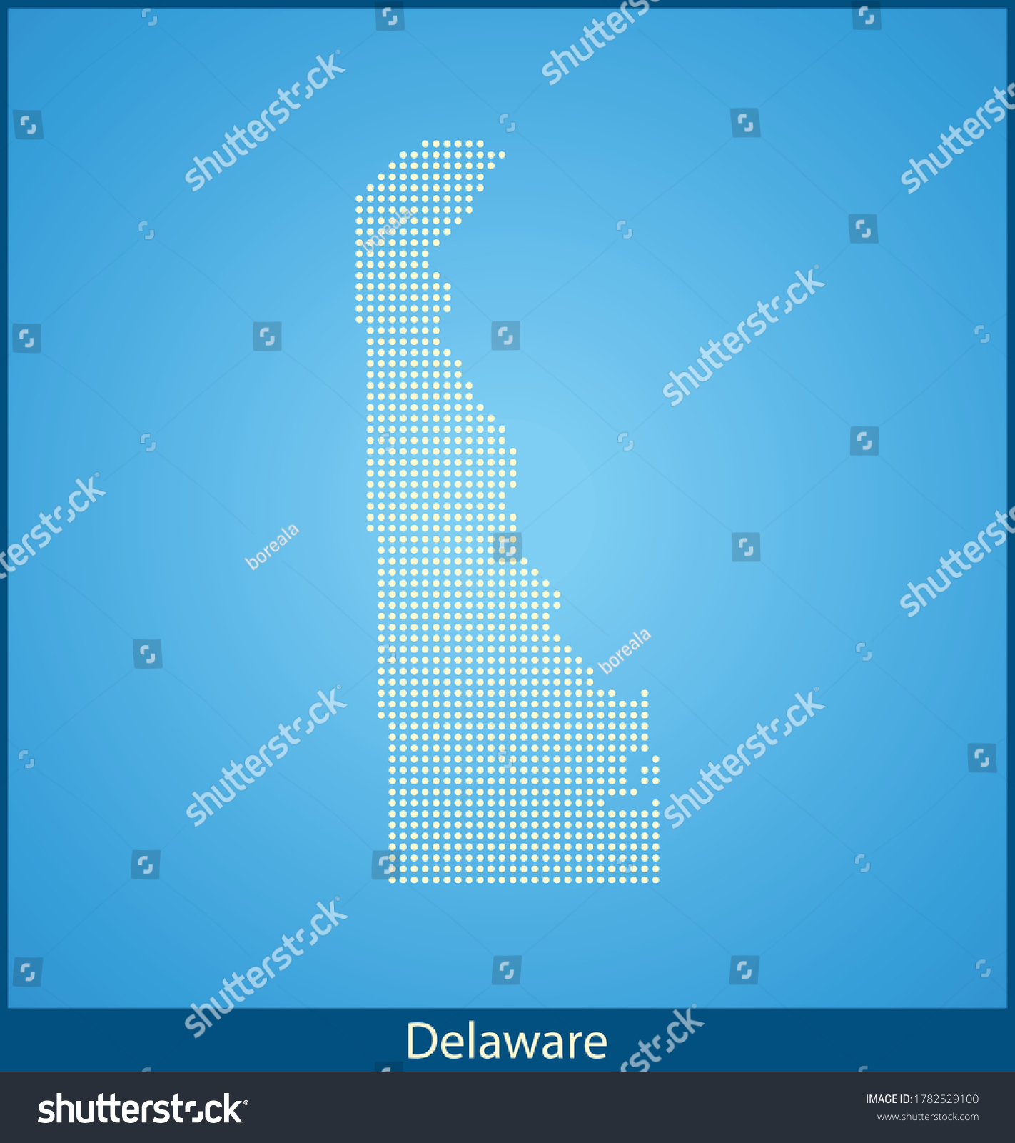 Vector Map Delaware Stock Vector (Royalty Free) 1782529100 | Shutterstock