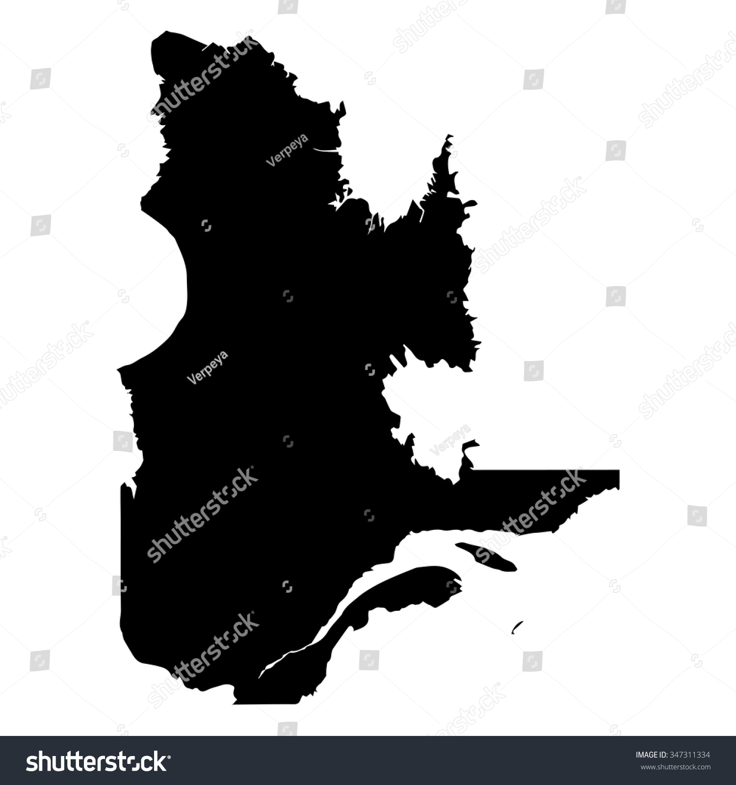 Vector Map Quebec Isolated Vector Illustration Stock Vector (Royalty ...