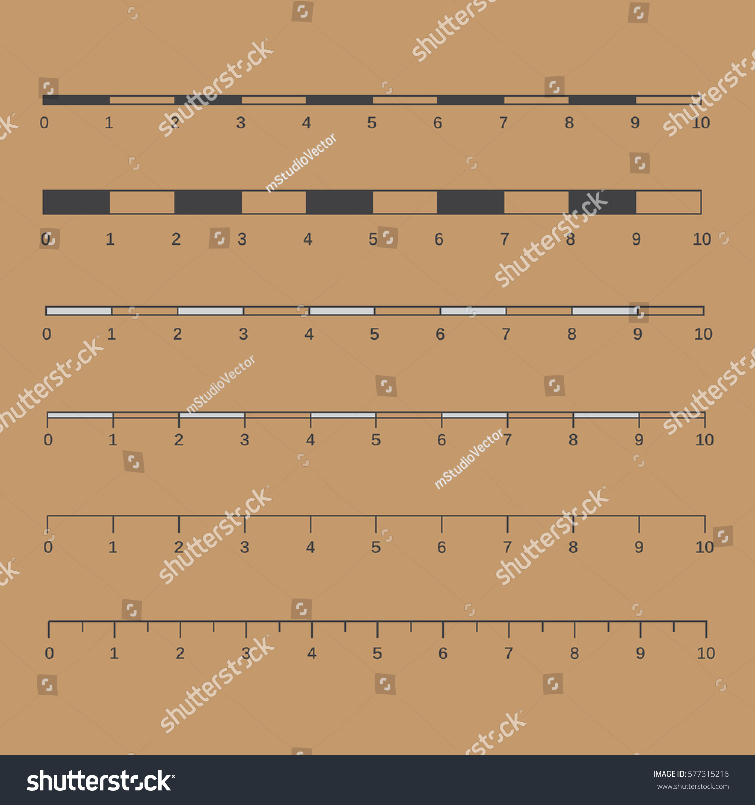 Vektor Stok Vector Map Scales Graphics Measuring Distances (Tanpa ...