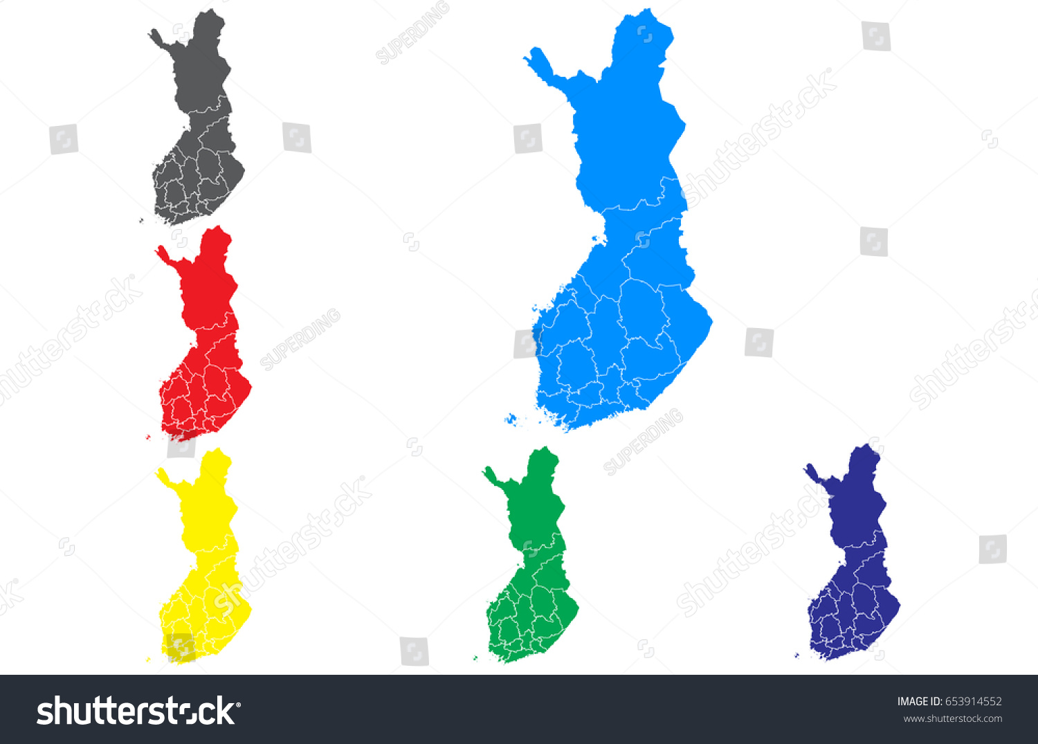 Vector Map Set Vector Finland Maps Stock Vector (Royalty Free ...