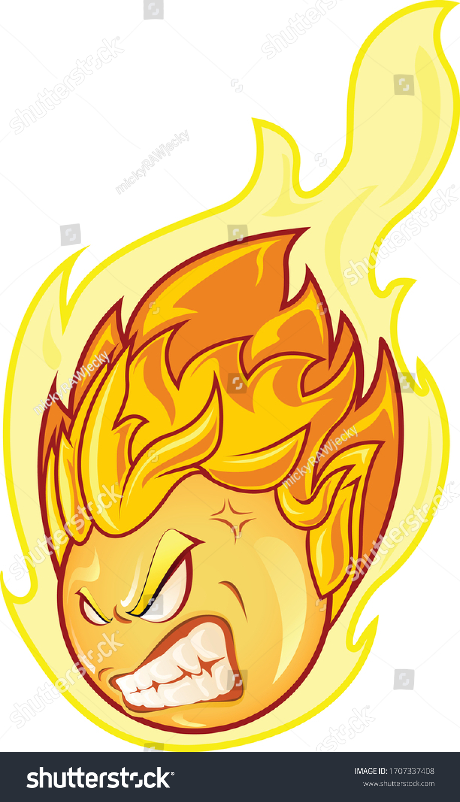emoticono de rabia muy alto y: vector de stock (libre de regalías ...