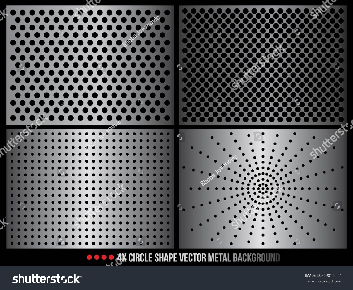 Vector Matal Background Circle Shape Perforated Stock Vector (Royalty ...