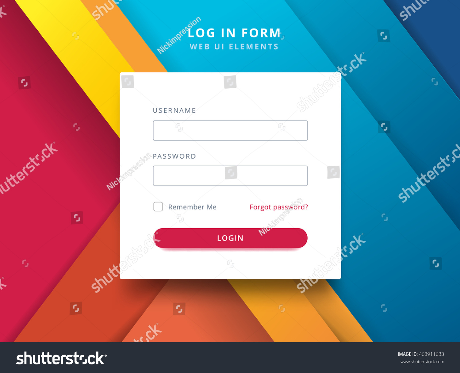 Vector Material Design Login Interface Username Stock Vector 468911633 ...