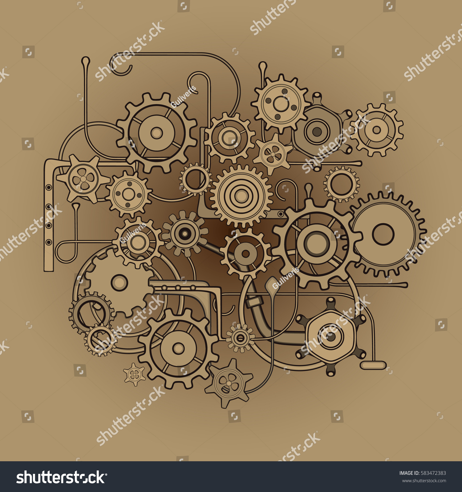 Composición del patrón mecánico vectorial. Los: vector de stock (libre ...
