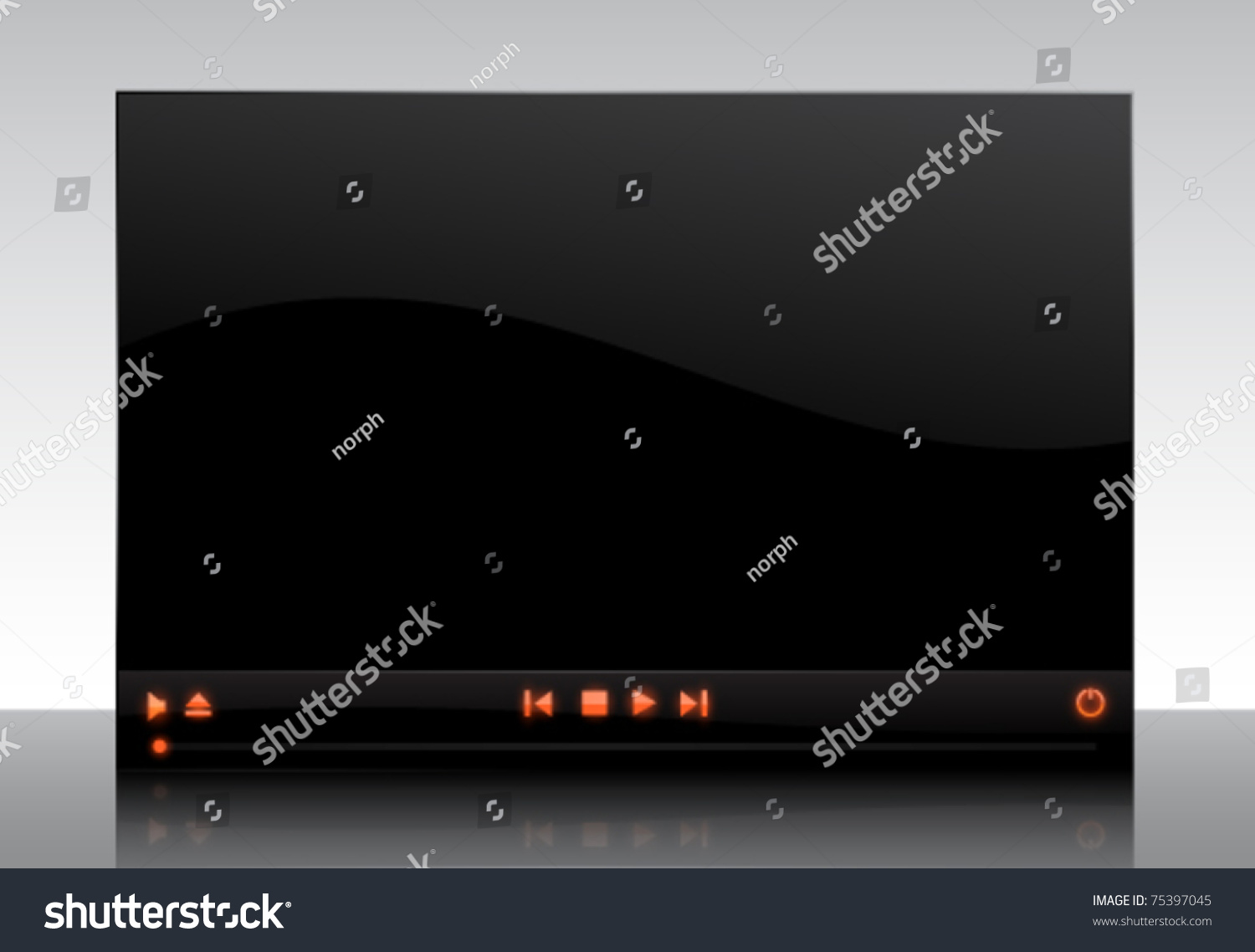Vector Media Player Screen Illustration Stock Vector (Royalty Free ...