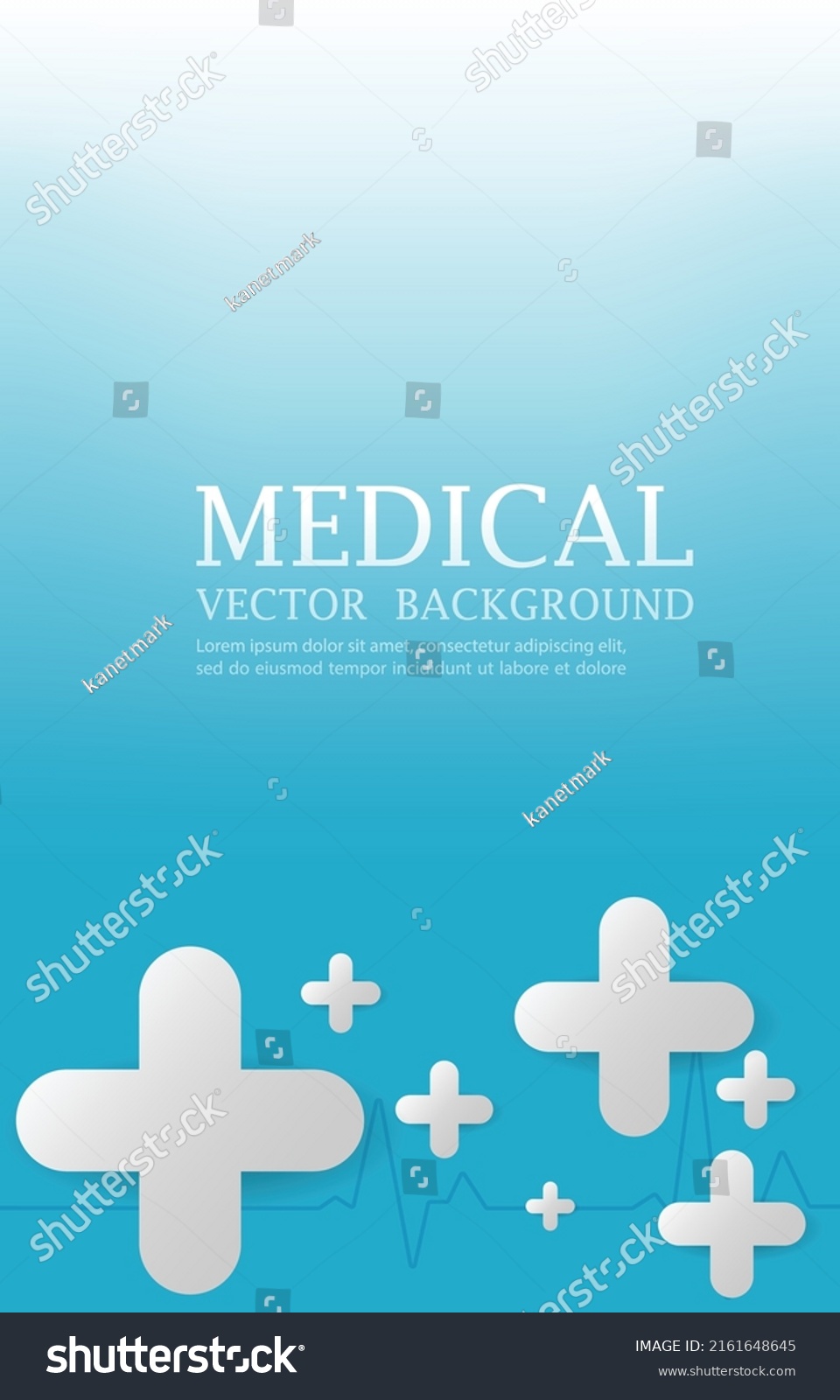 Vector Medical Blue Paper Template Background Stock Vector (Royalty ...