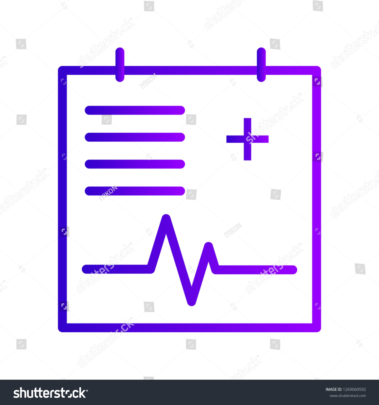 Vector Medical Chart Icon Stock Vector (Royalty Free) 1269069592 ...