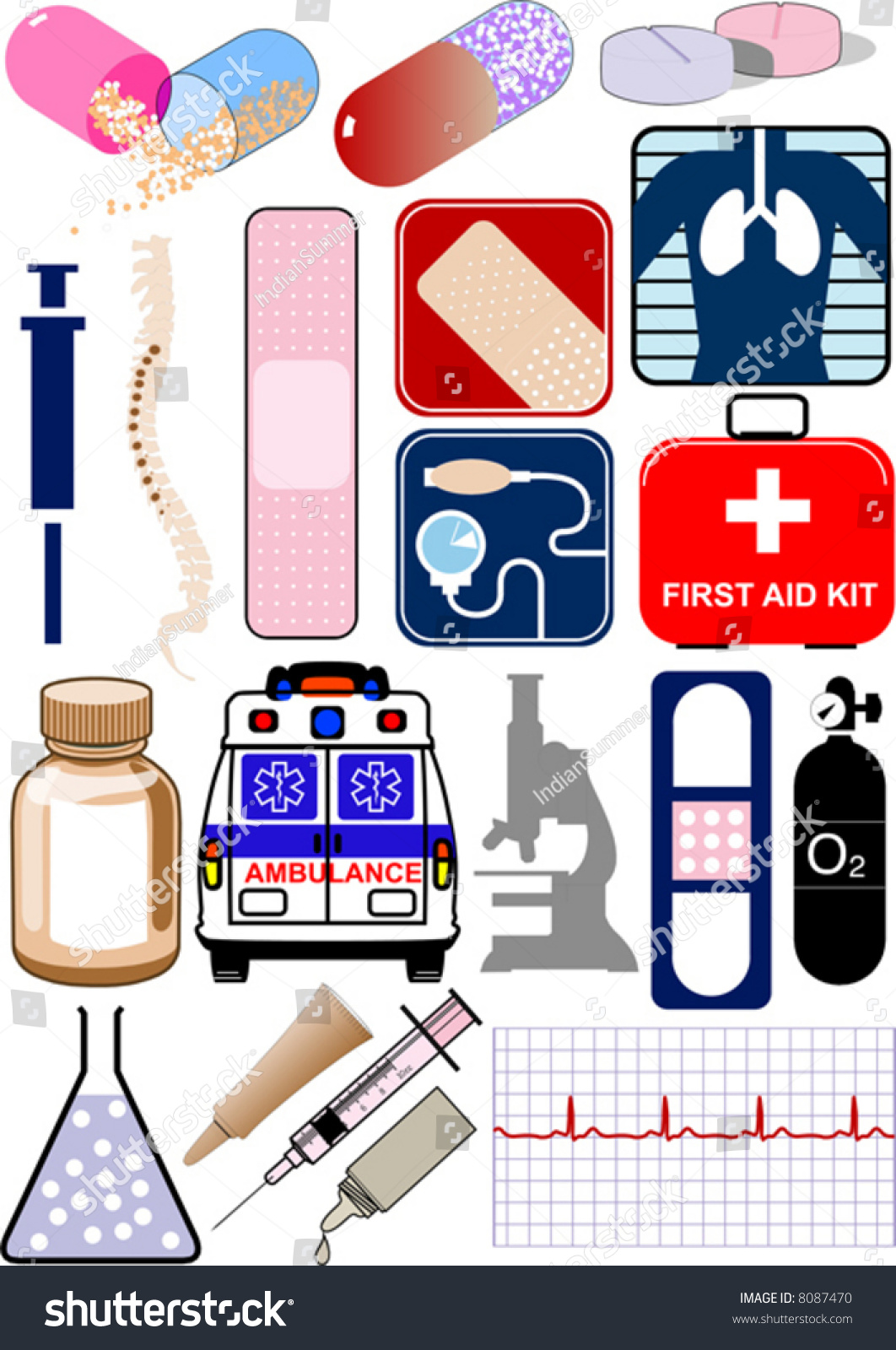 Vector Medical Objects Icons Logos: เวกเตอร์สต็อก (ปลอดค่าลิขสิทธิ์ ...