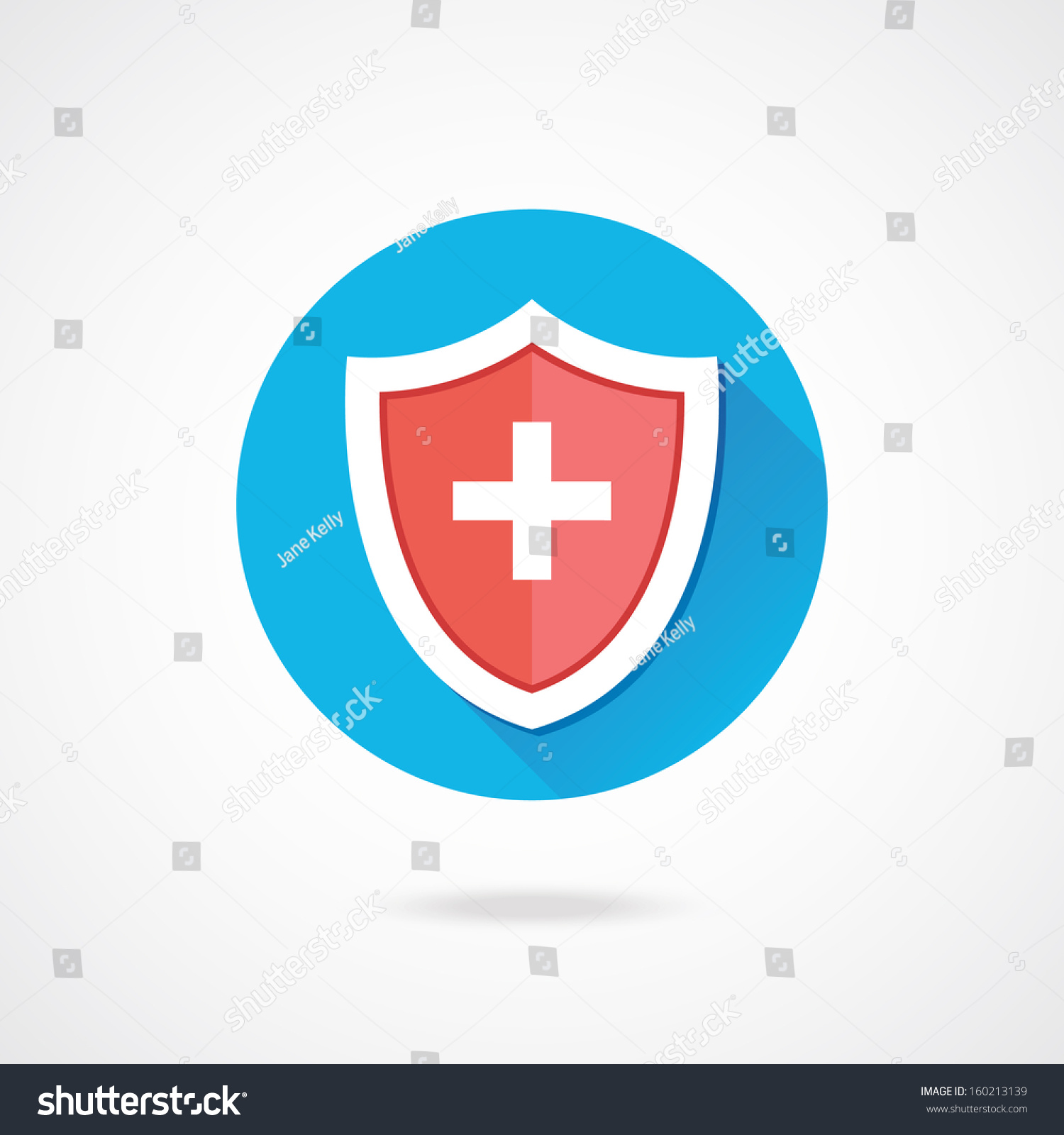 Vector Medical Shield Icon Stock Vector (Royalty Free) 160213139