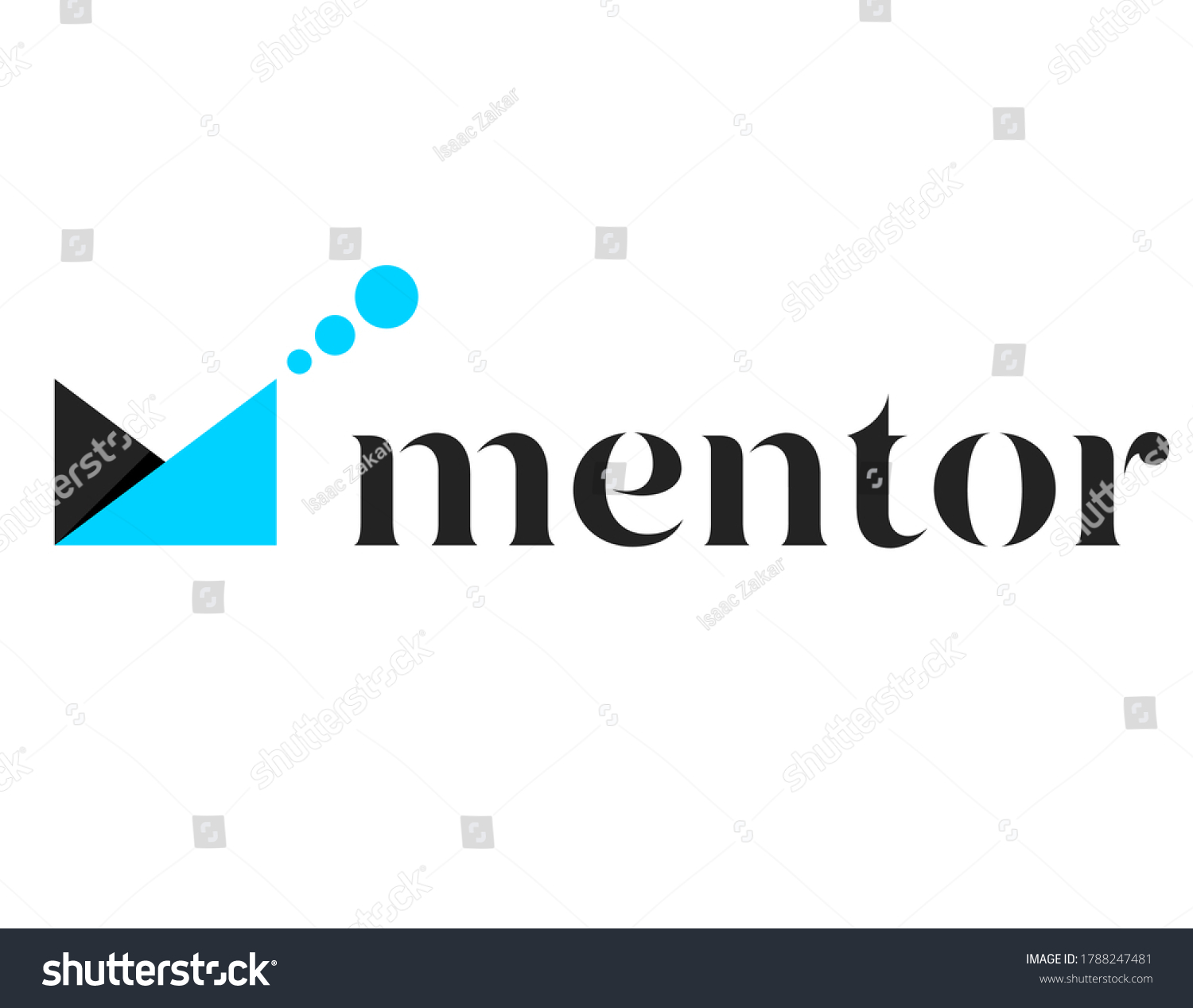 Vector Mentor Logo Custom Designed Typography Stock Vector (Royalty ...