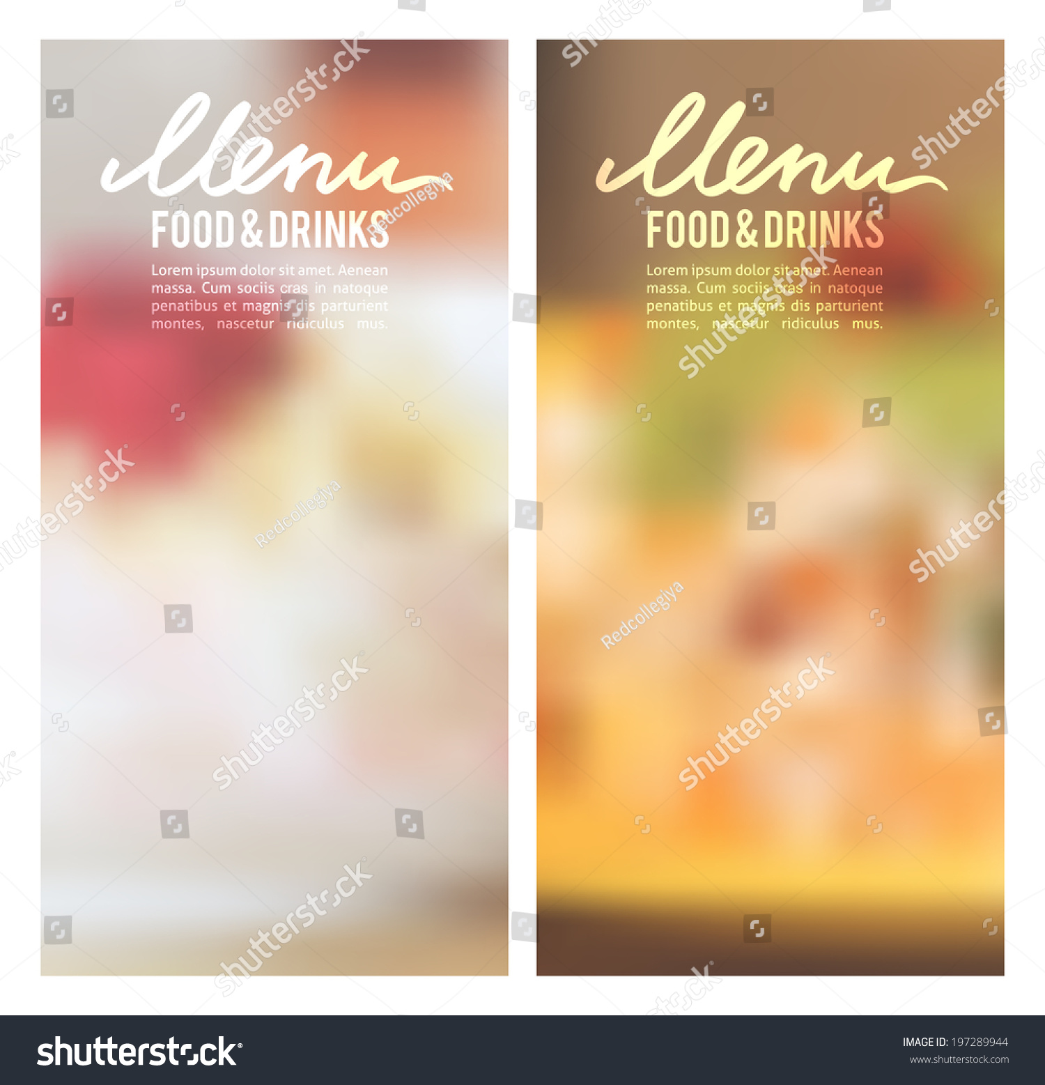 Vector Menu Pages Template Blurred Food: Vector có sẵn (miễn phí bản quyền) 197289944 | Shutterstock