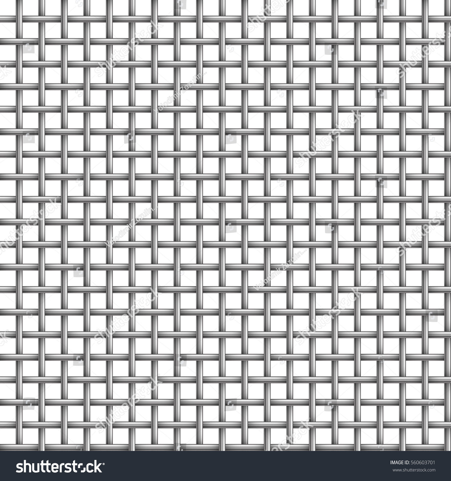 Vector Metal Grid Seamless On White Stock Vector (Royalty Free ...