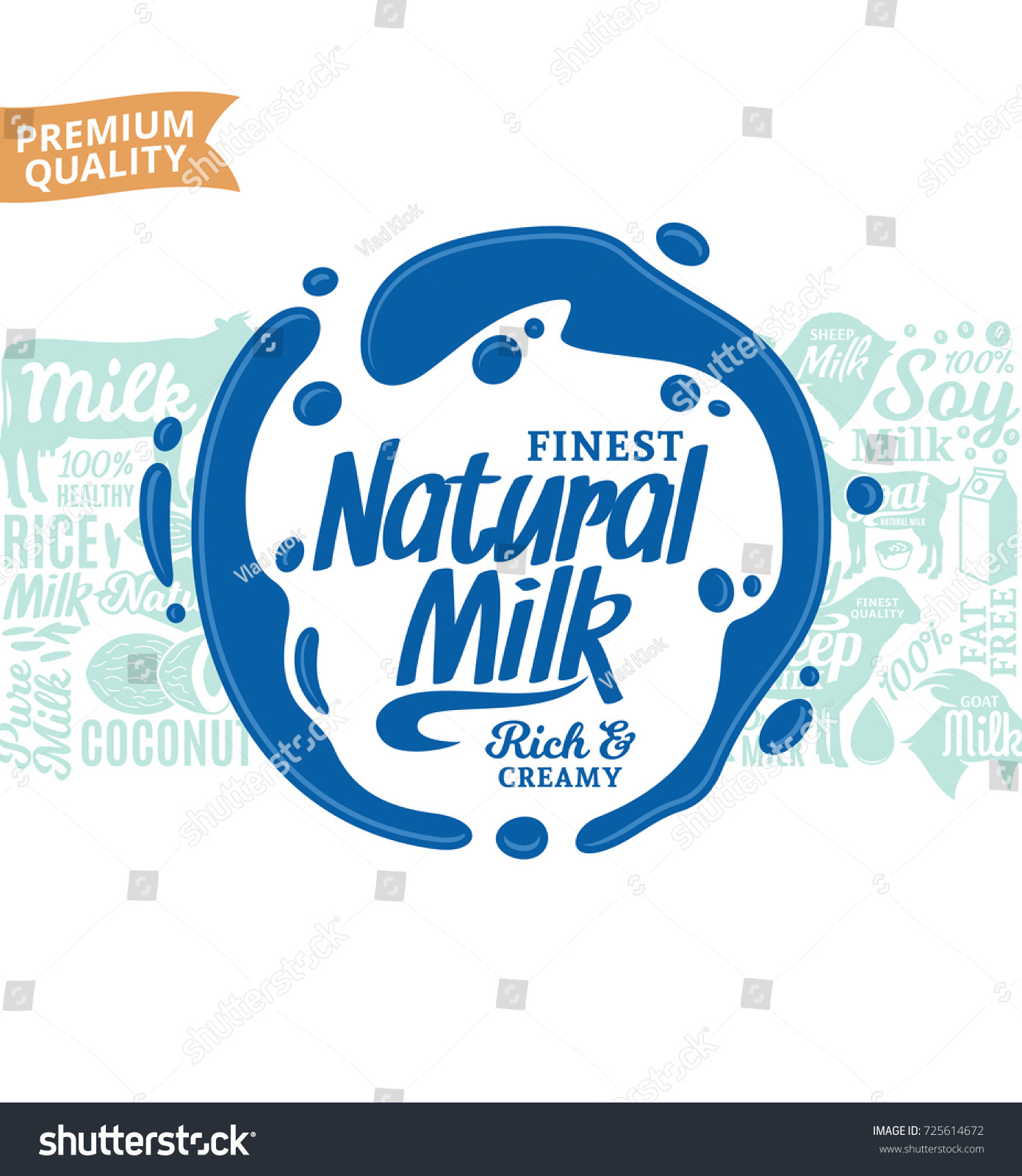 Vector Milk Logo: เวกเตอร์สต็อก (ปลอดค่าลิขสิทธิ์) 725614672 | Shutterstock