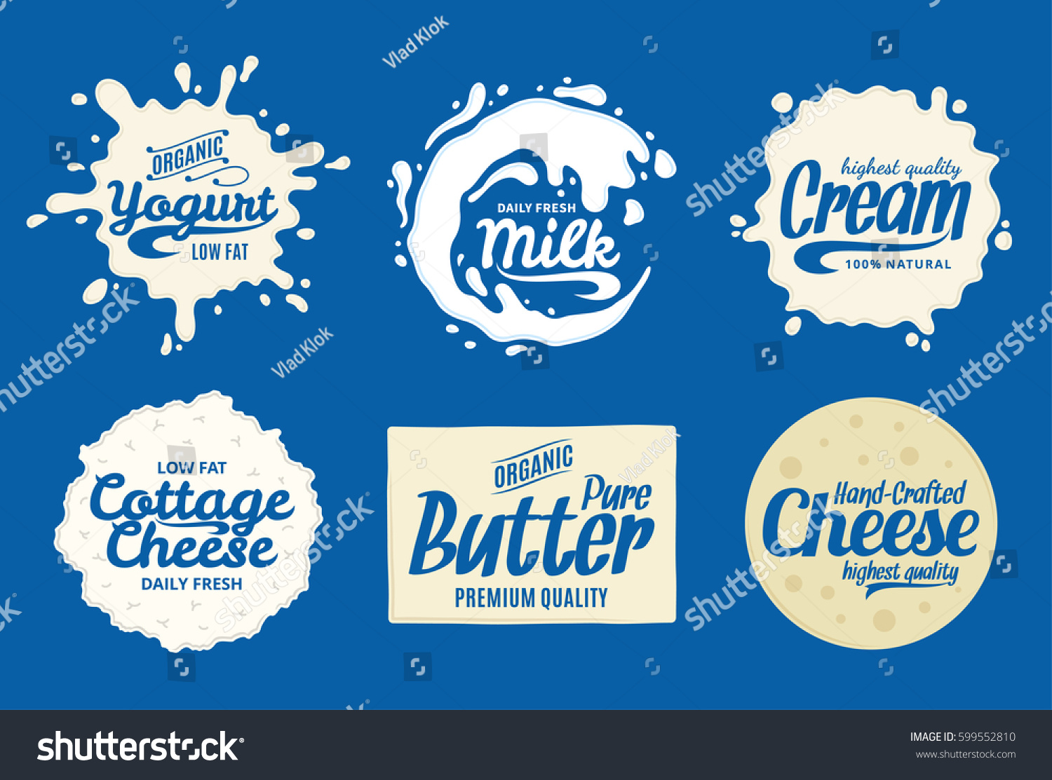 Logo del producto lácteo vectorial.: vector de stock (libre de regalías ...