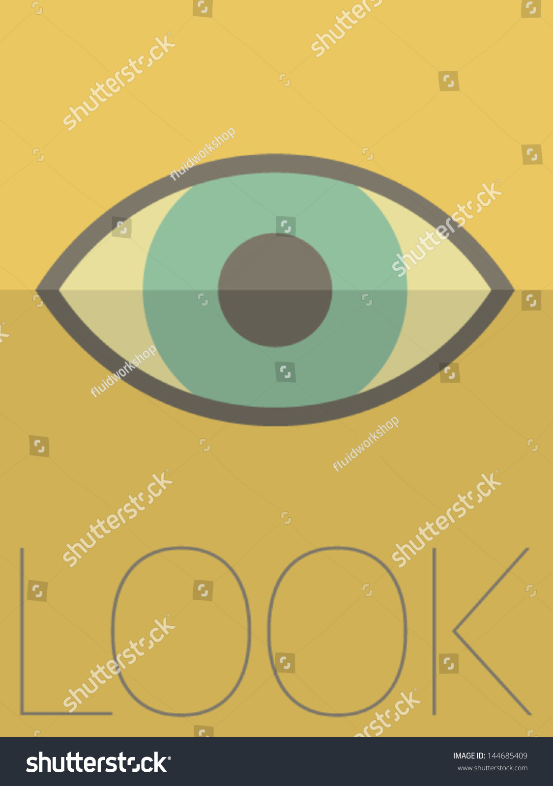 Vector Minimal Design Looking Eye Stock Vector (Royalty Free) 144685409 ...