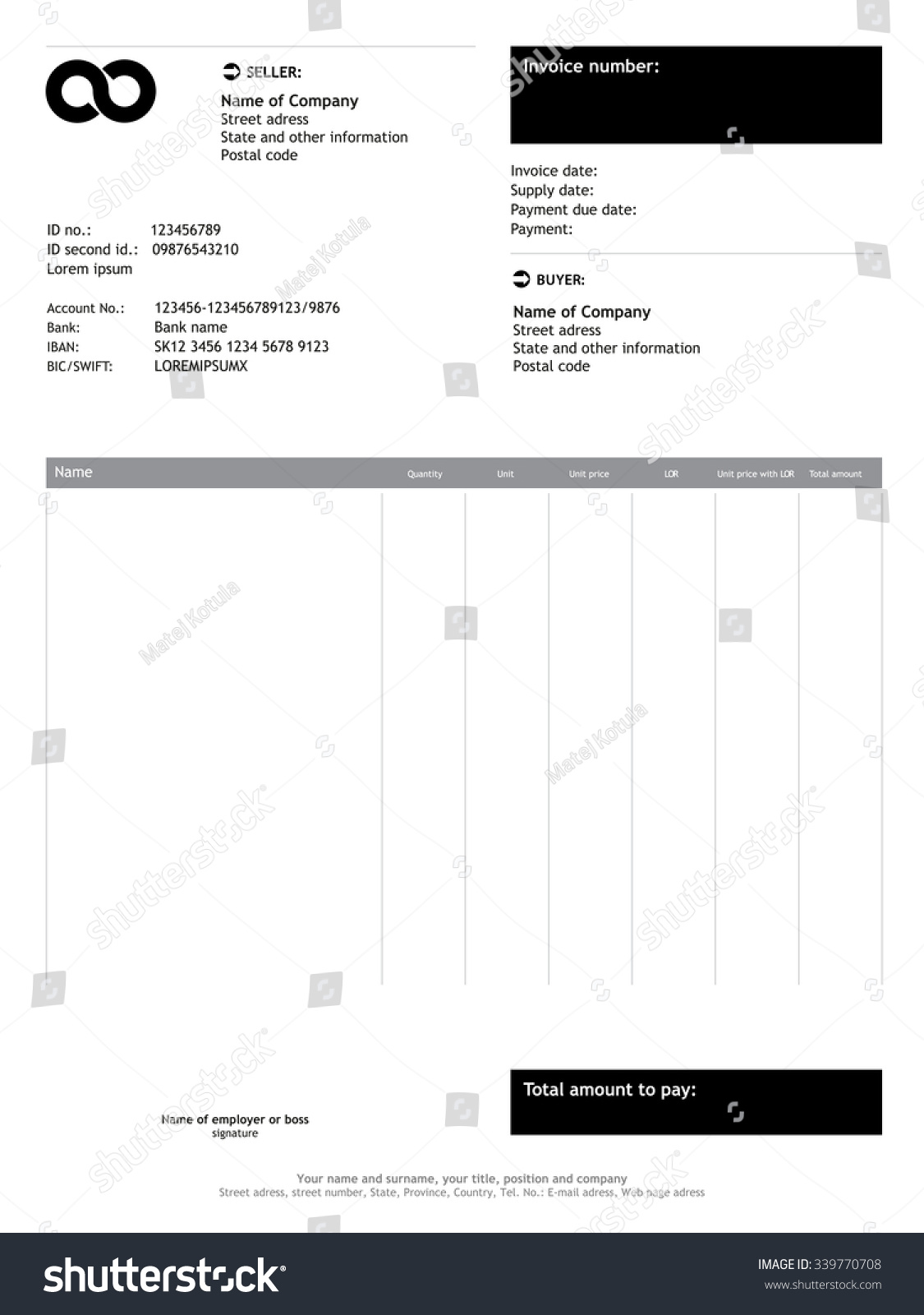 2,642 Clean invoice Images, Stock Photos & Vectors | Shutterstock