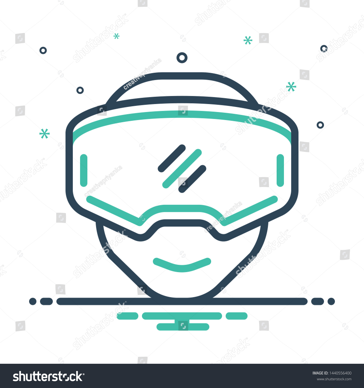 Vector Mix Icon Oculus Rift Stock Vector (Royalty Free) 1440556400 ...