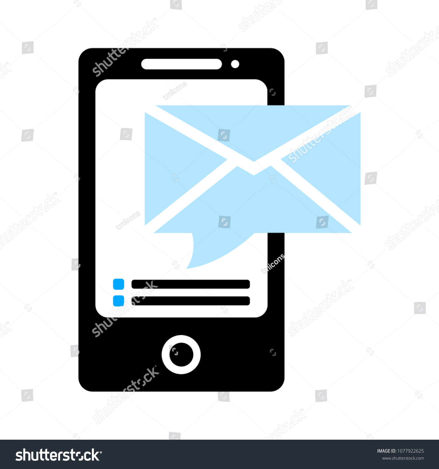 Vector Mobile Icon Text Message Sms Stock Vector (Royalty Free ...
