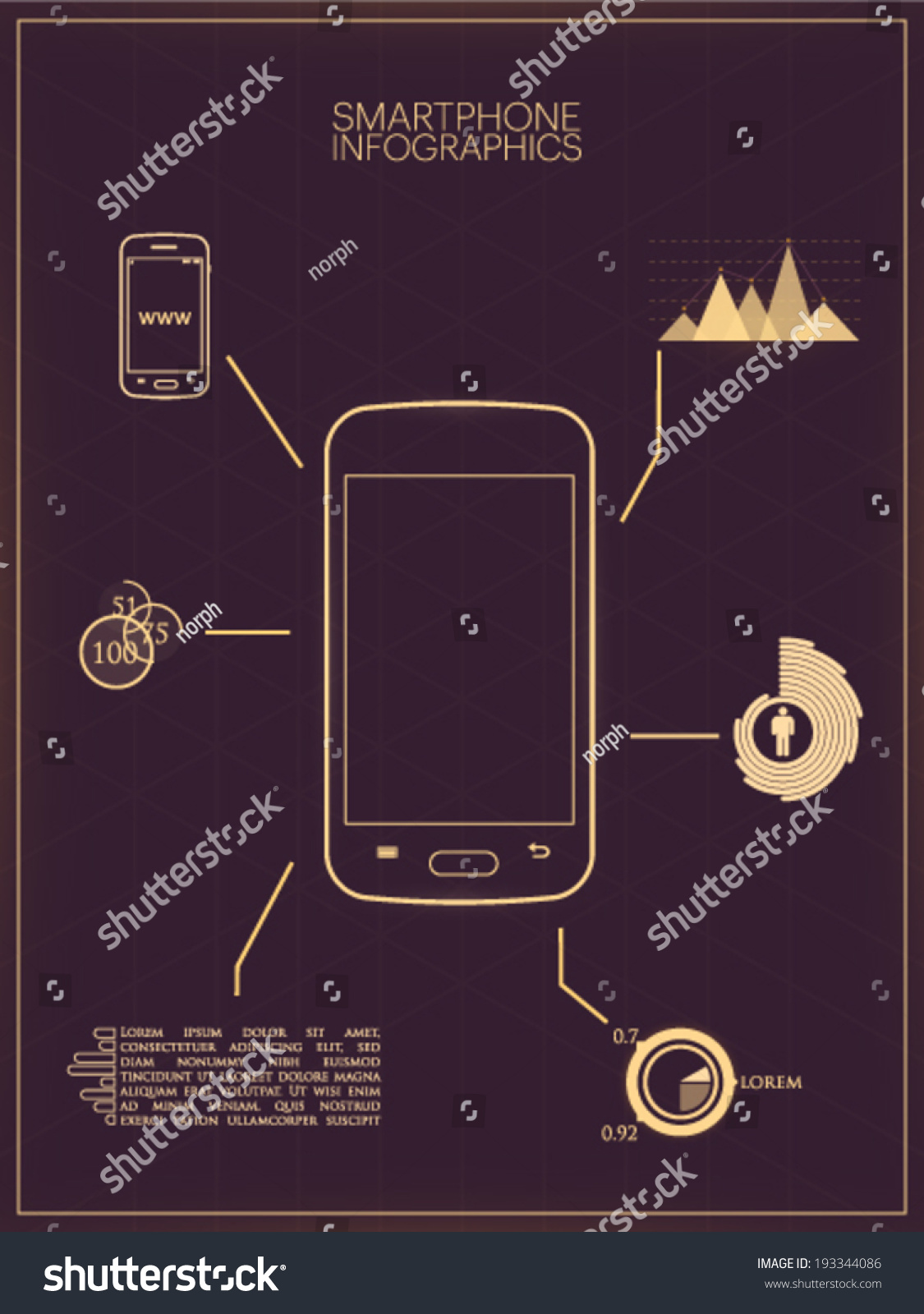Vector Mobile Phone Infographics Stock Vector (Royalty Free) 193344086 ...