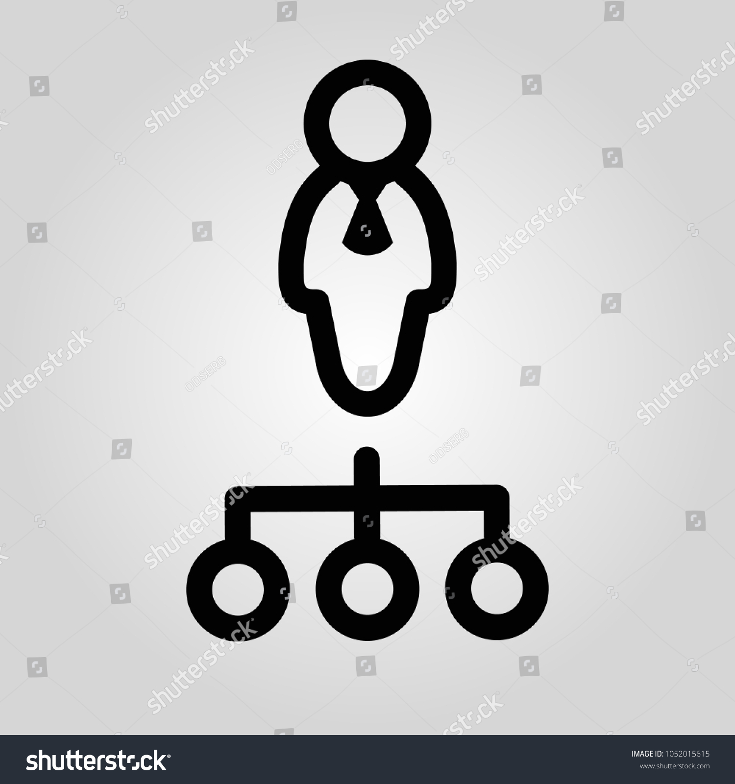 Vector Modern Simple Organization Chart Template Stock Vector (Royalty ...