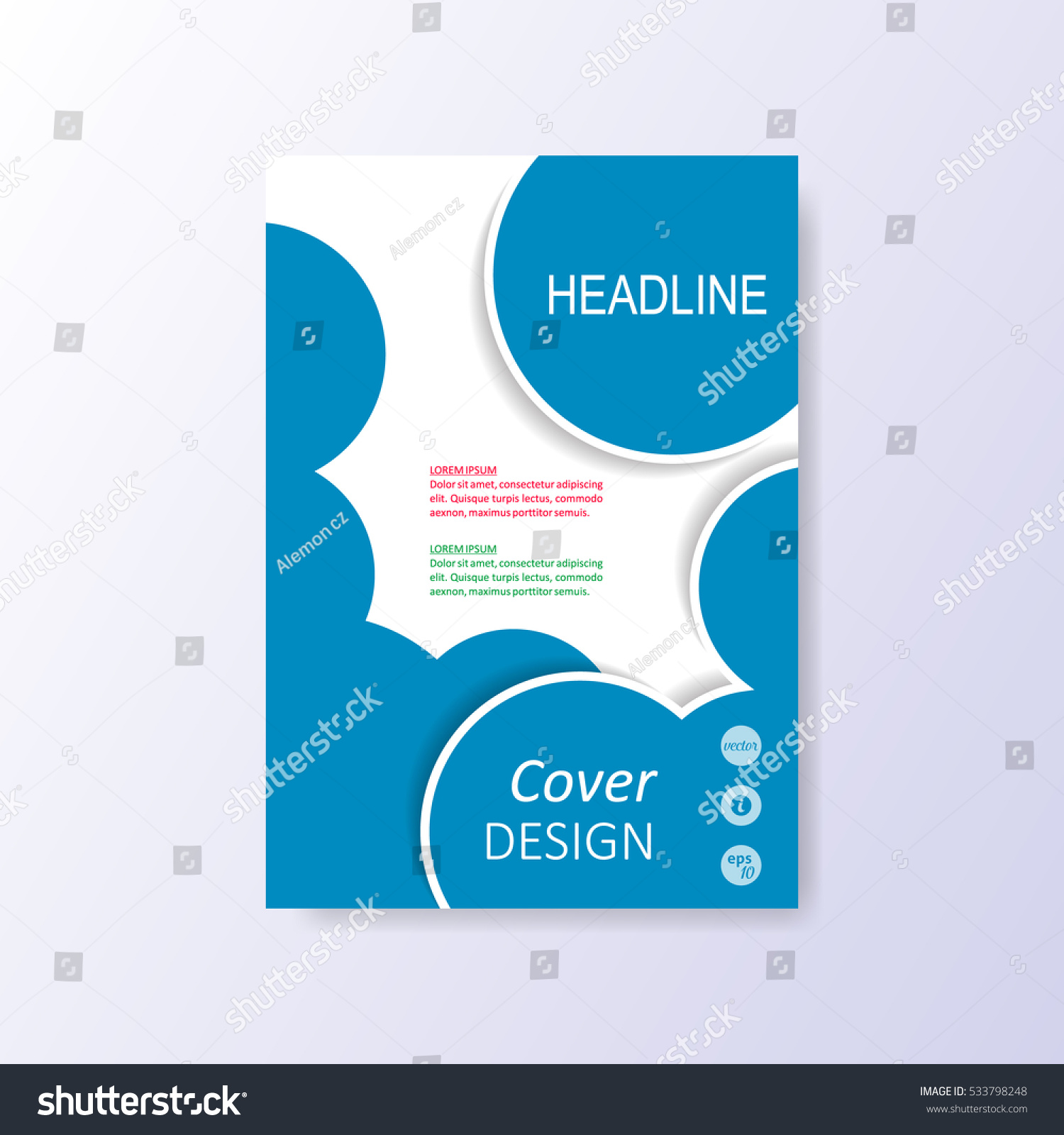 Vector Modern Blue Brochure Design Template Stock Vector (Royalty Free ...