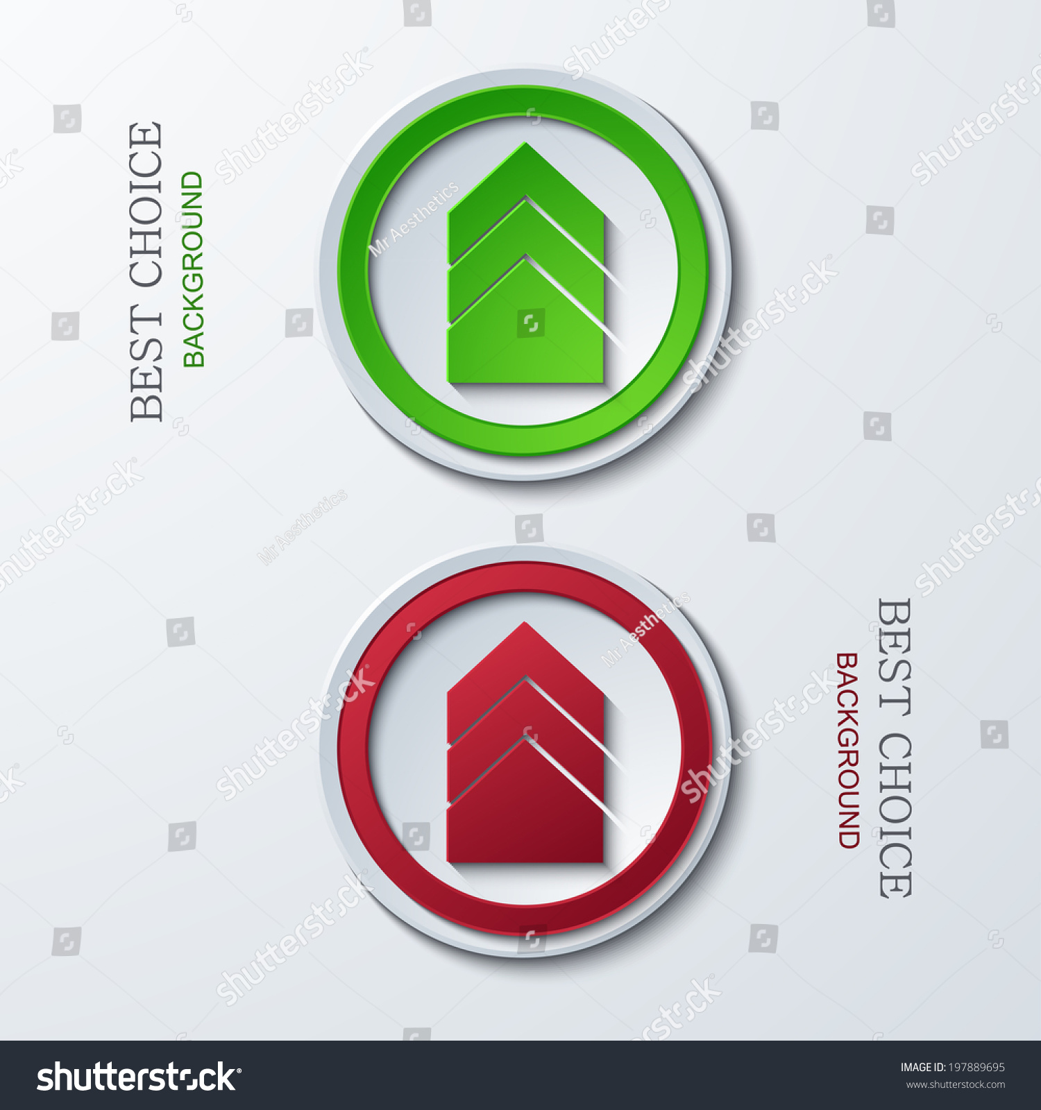 Vector Modern Circle Icons On Sample Stock Vector (Royalty Free ...