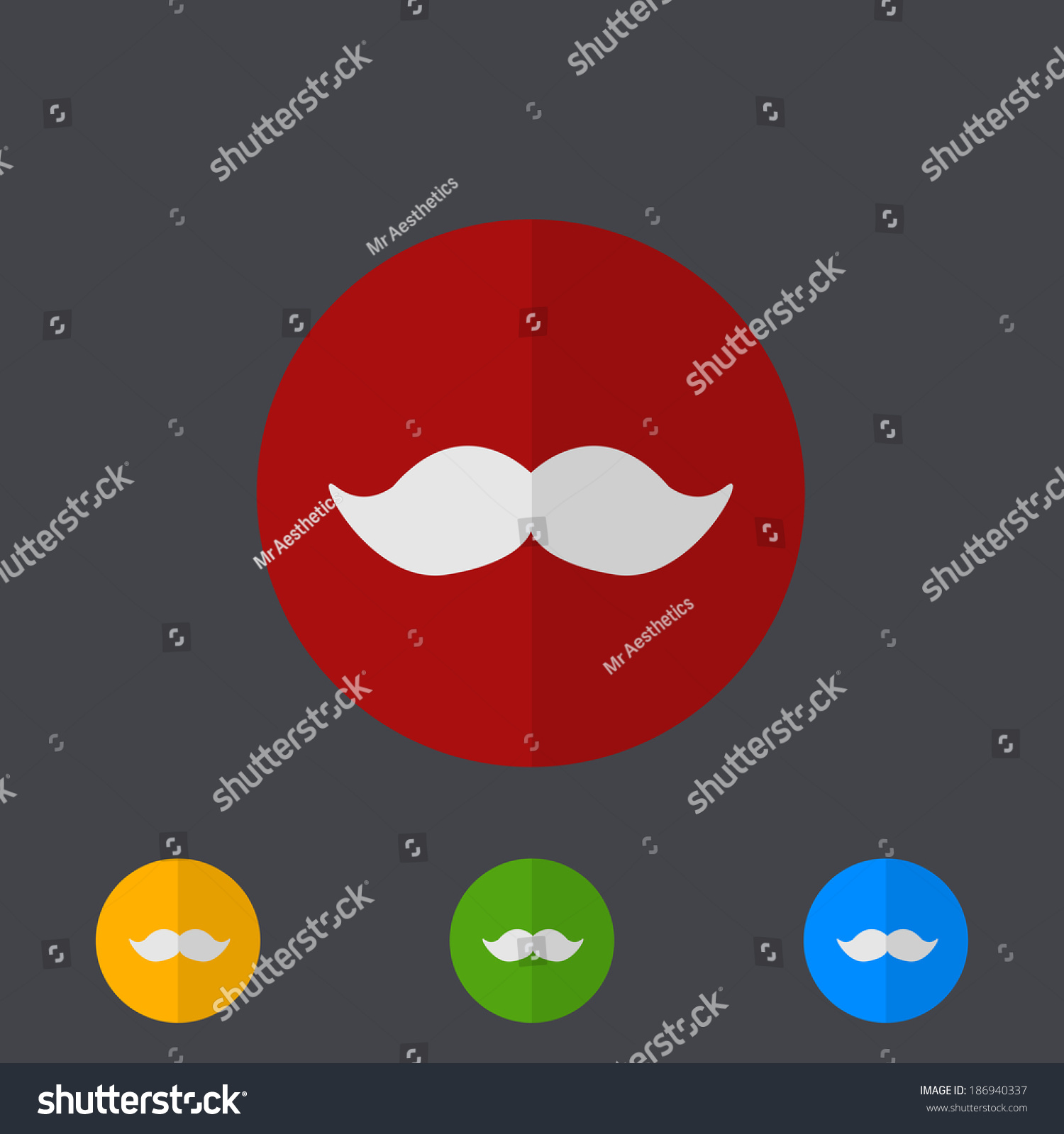 Vector Modern Circle Icons Set On Stock Vector (Royalty Free) 186940337