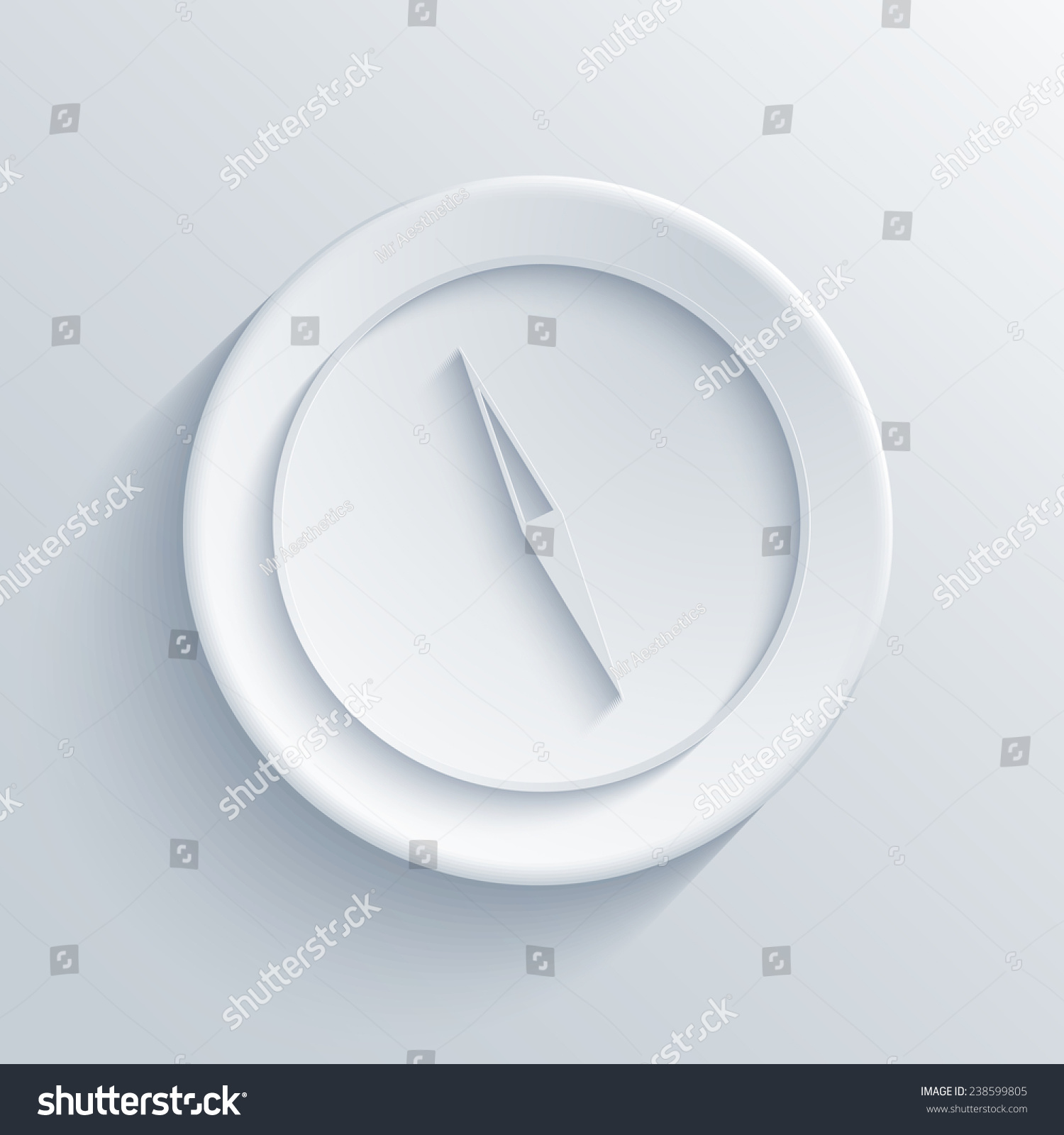 Vector Modern Compass Light Circle Icon Stock Vector (Royalty Free ...
