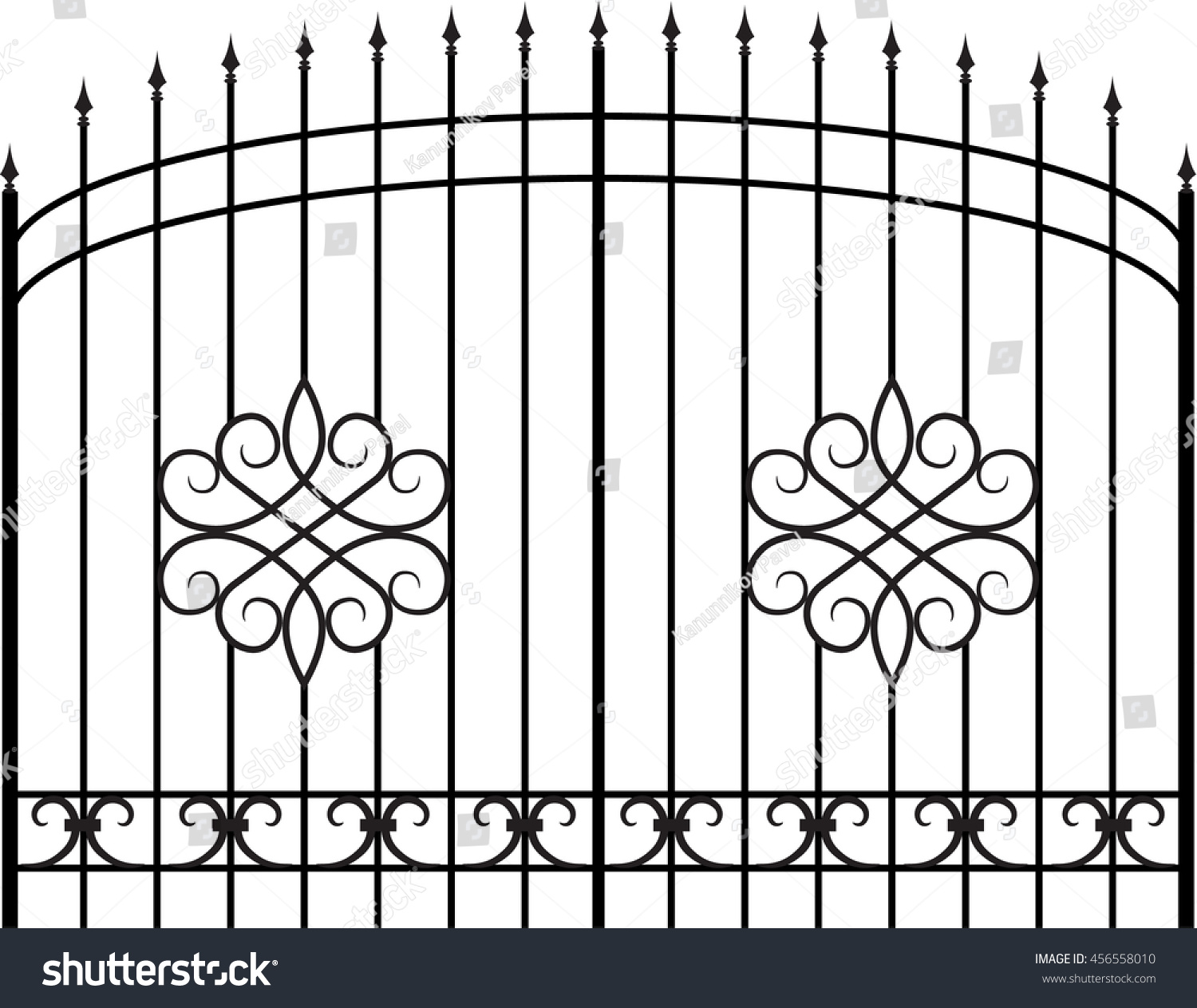 Vector Modern Forged Gates Stock Vector (Royalty Free) 456558010