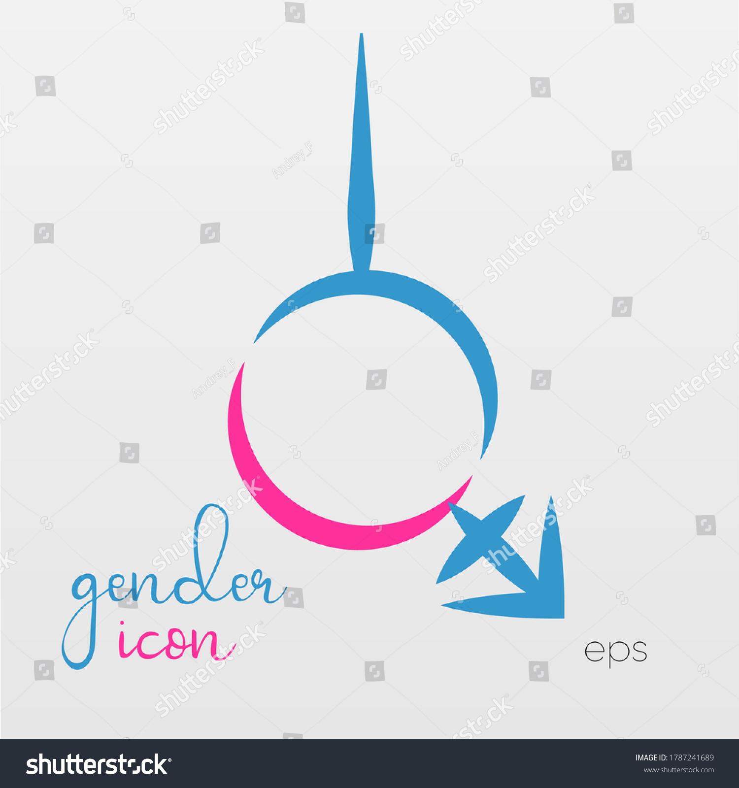 Vector Modern Gender Icons Traditional Nontraditional Stock Vector Royalty Free 1787241689