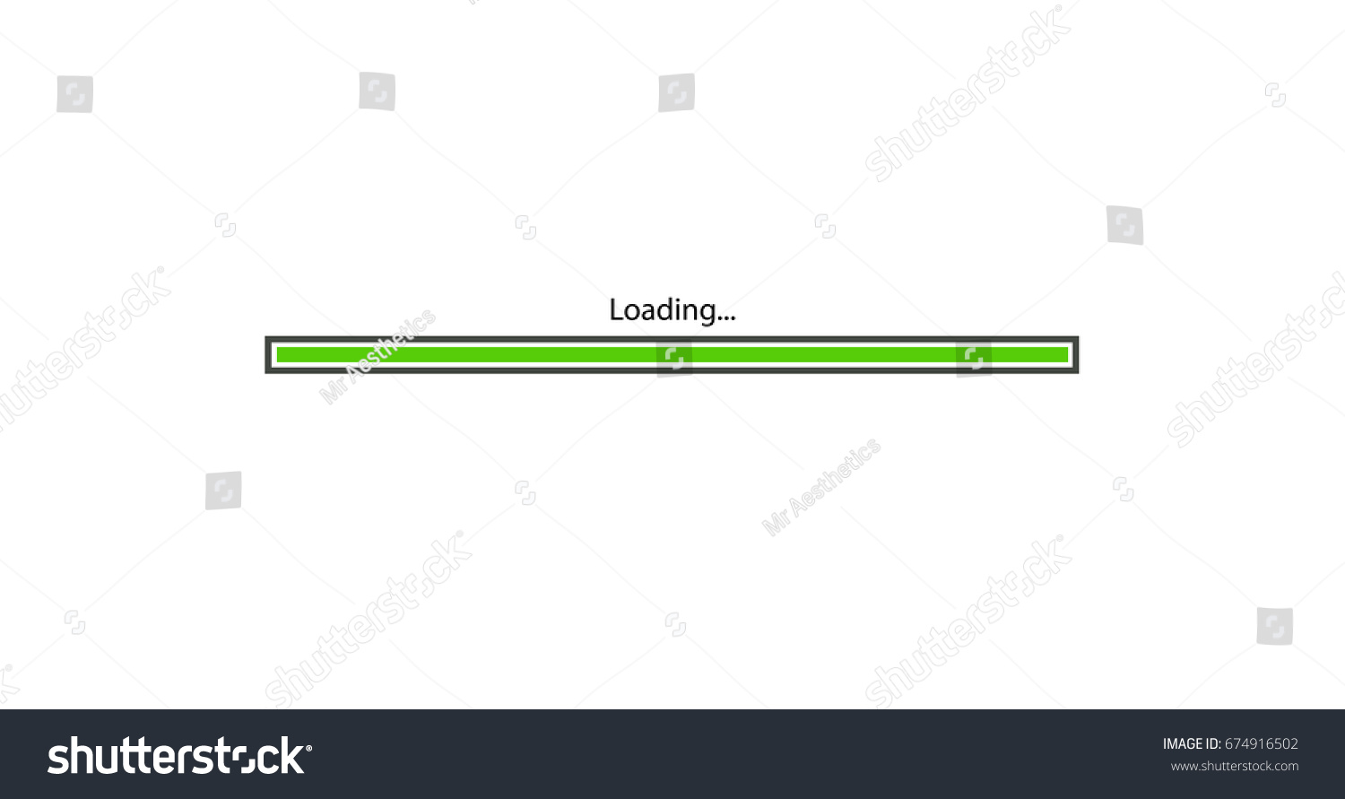 Vector Modern Green Loading Bar On Stock Vector (Royalty Free ...