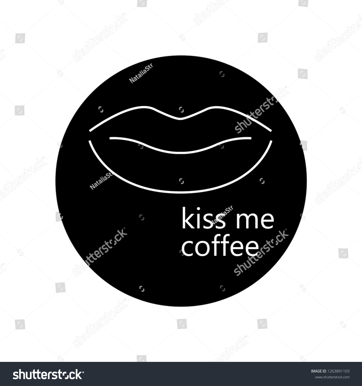 Vector Modern Kiss Logo Stock Vector (Royalty Free) 1263891103 ...