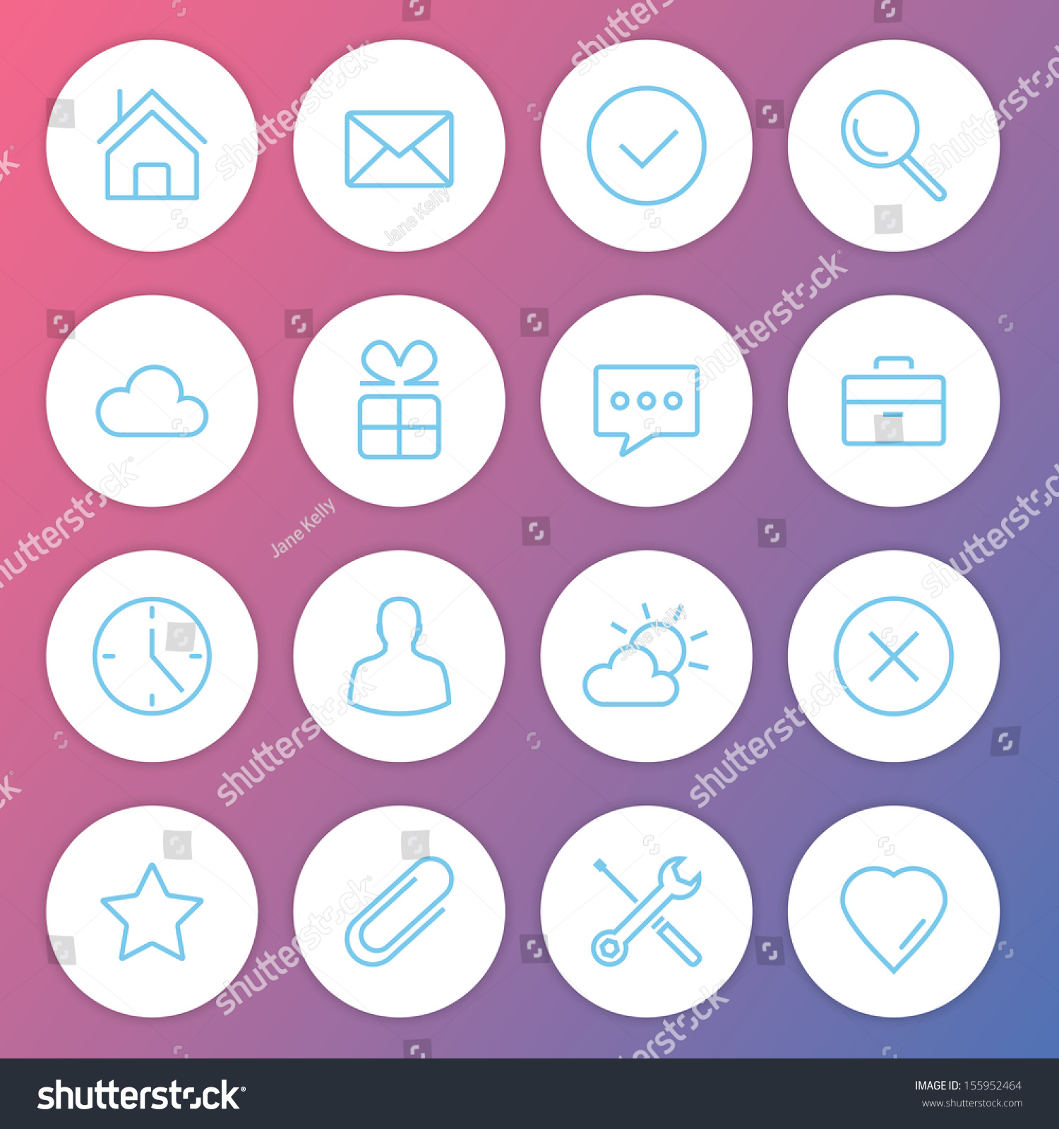 Vector Modern Minimalistic Icons Set - 155952464 : Shutterstock