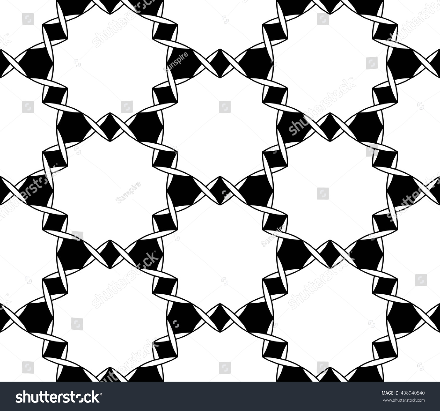 Vector Modern Seamless Geometry Pattern Black Stock Vector (Royalty ...