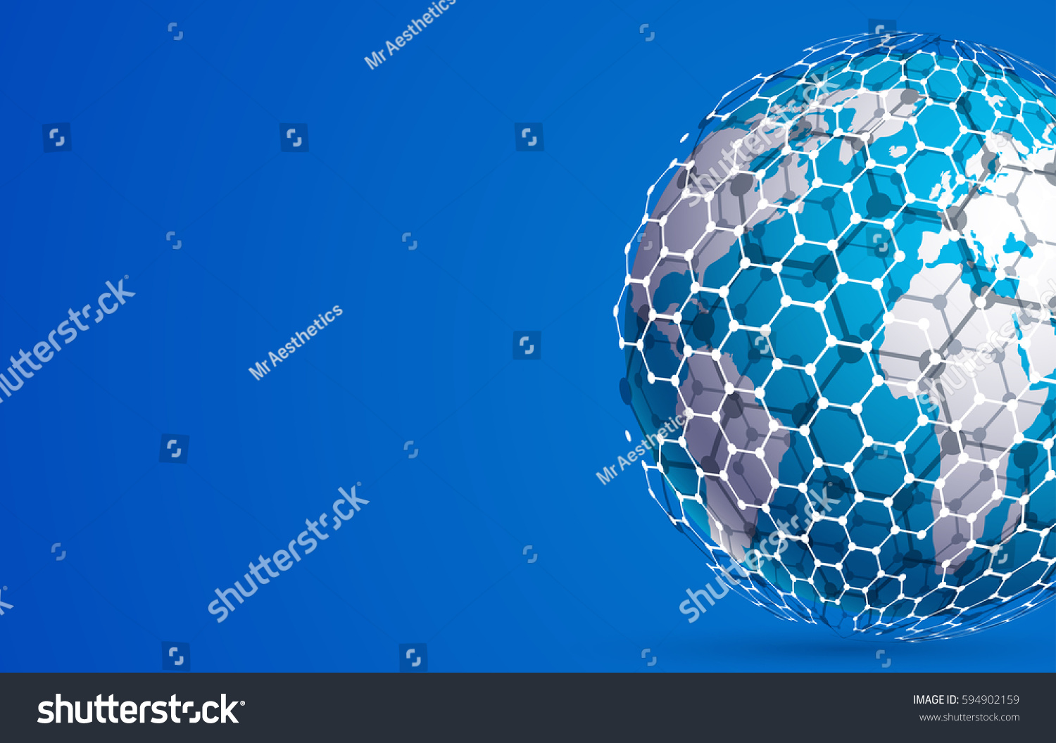 Vector Modern Techology Concept Background Global Stock Vector ...