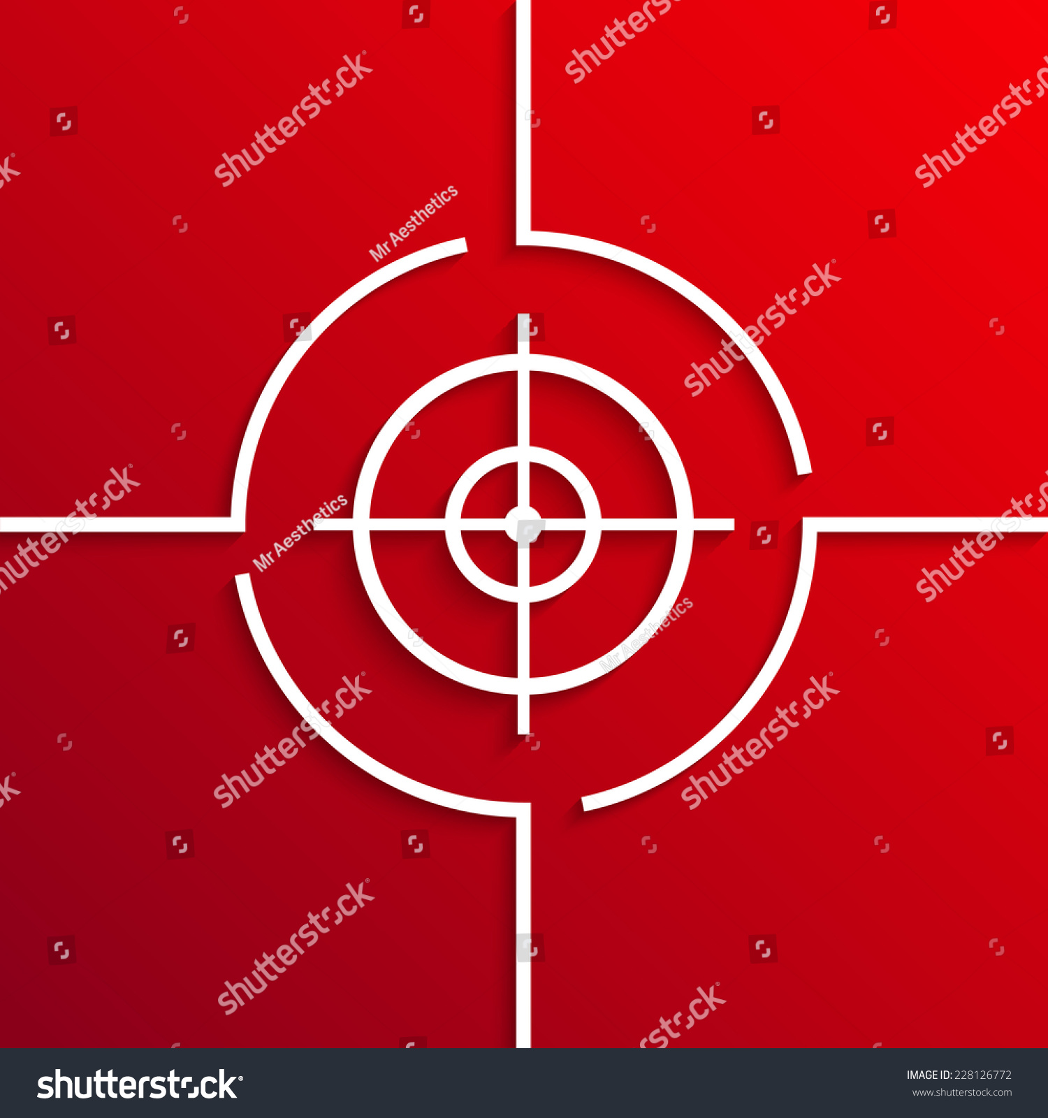 Vector Modern White Aim Circle Icon Stock Vector (Royalty Free) 228126772