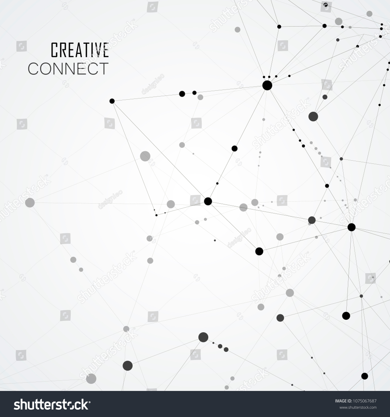 Vector Molecules Concept Design Connection Neurons : image vectorielle ...