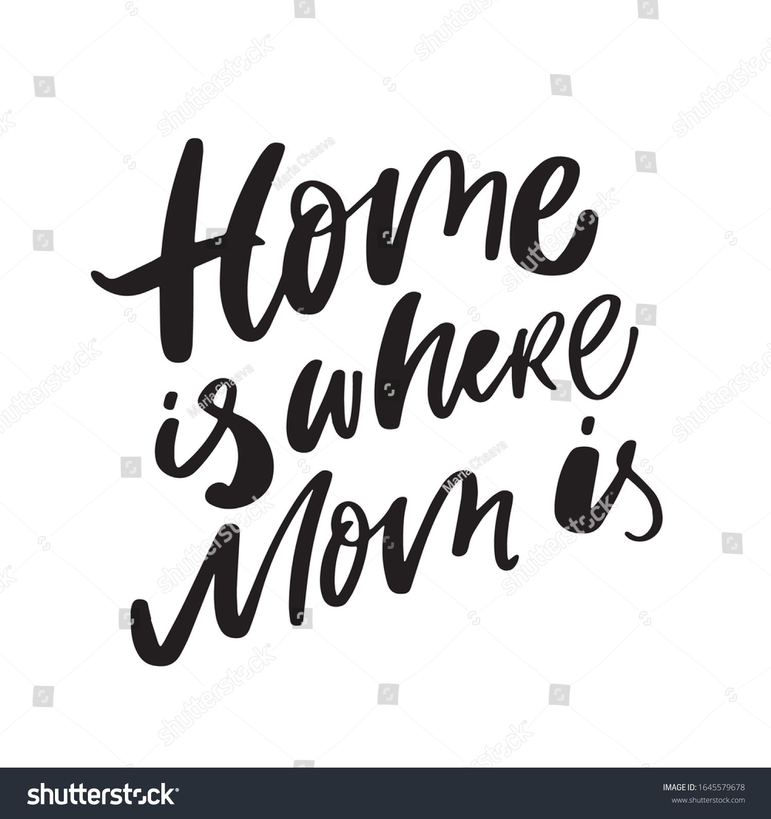 Vector Moms Life Theme Illustration Stock Vector (Royalty Free) 1645579678