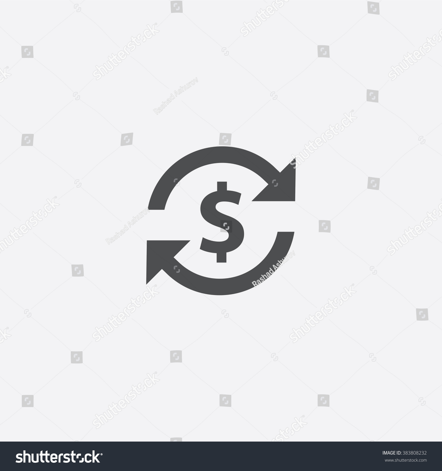 Vector Money Transfer Icon Stock Vector (Royalty Free) 383808232 ...
