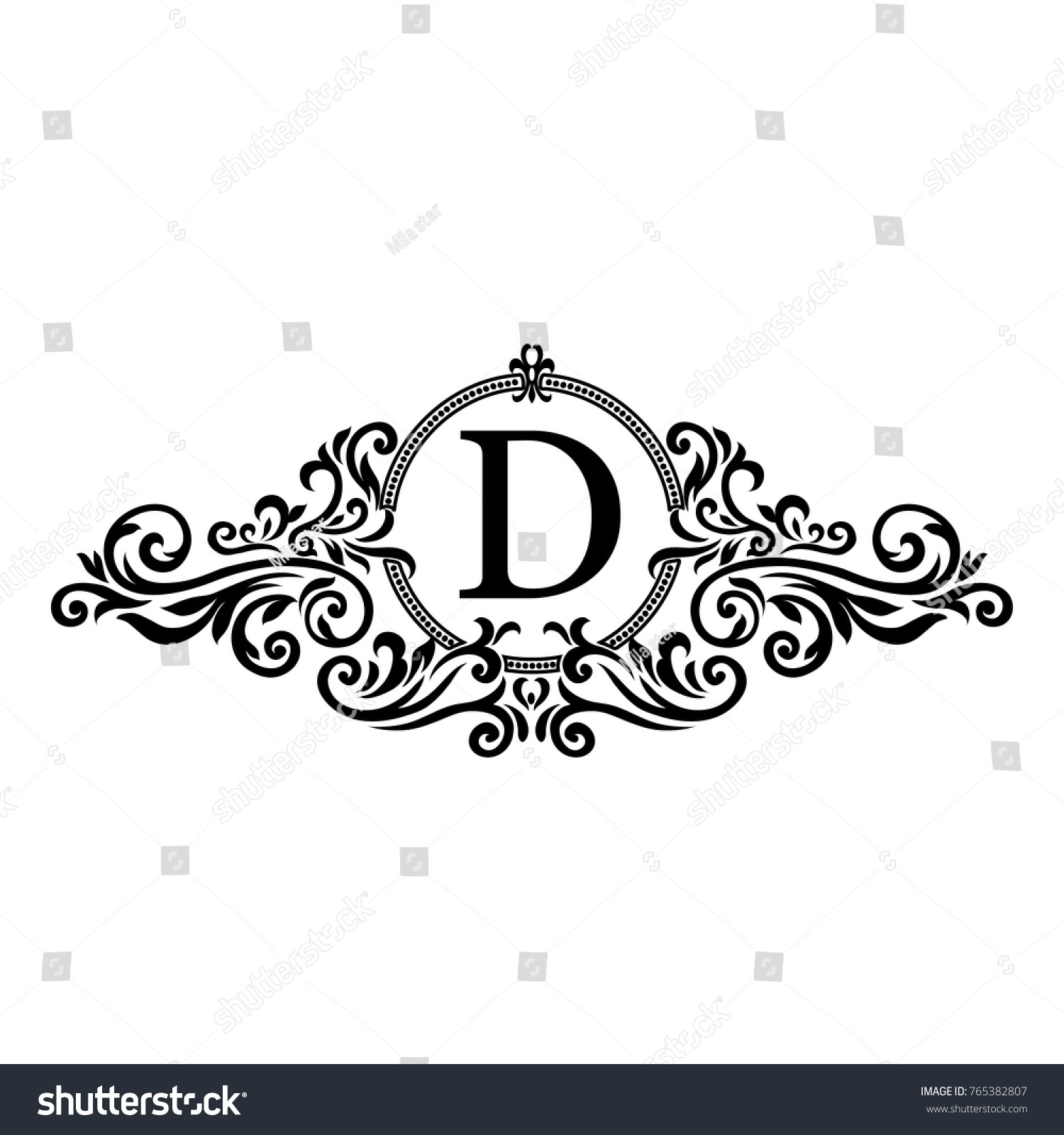 Vector Monogram Logo Template Luxury Letter Stock Vector (Royalty Free ...