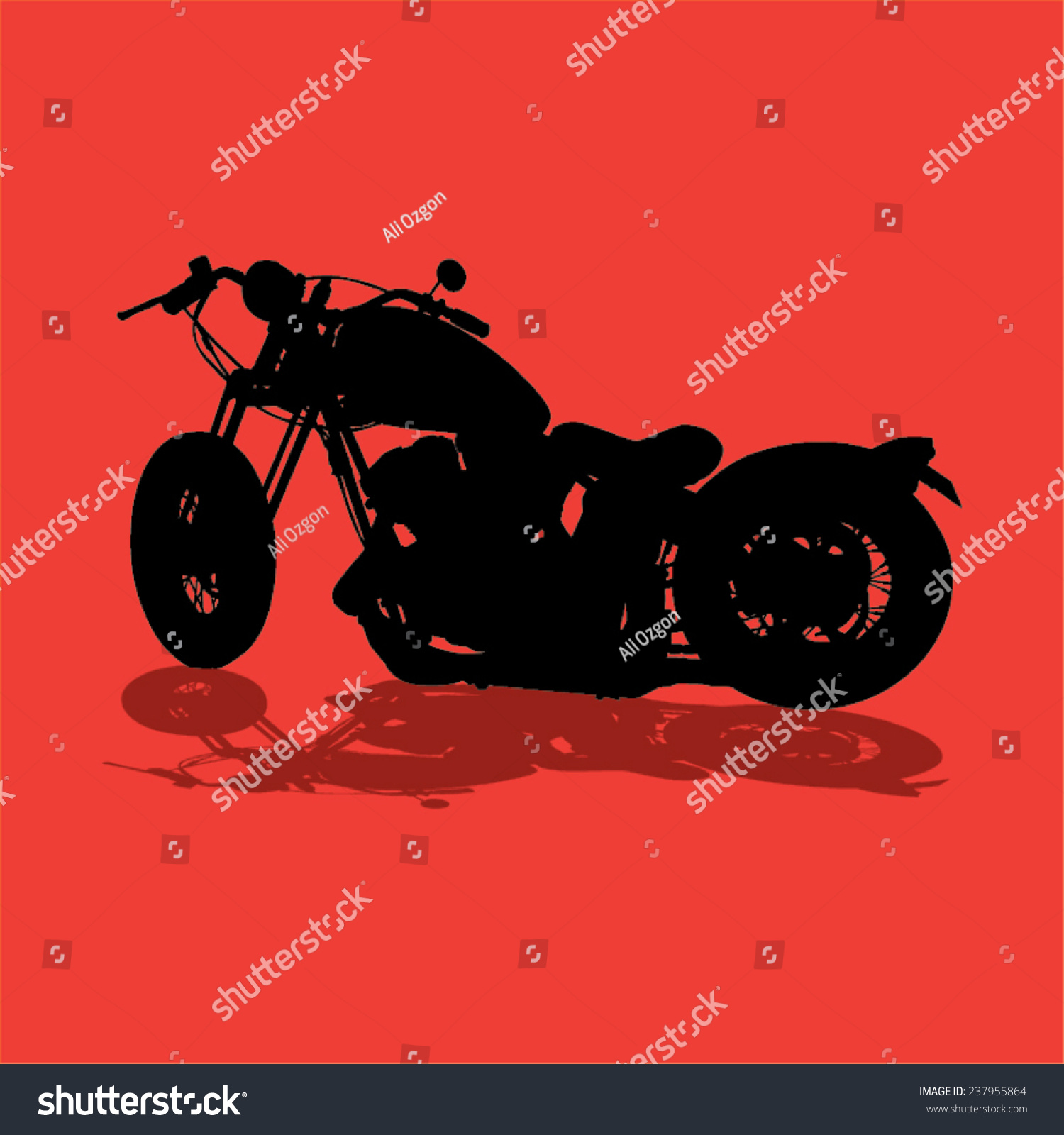 Vector Motorcycle Silhouette Shadow Stock Vector 237955864 - Shutterstock