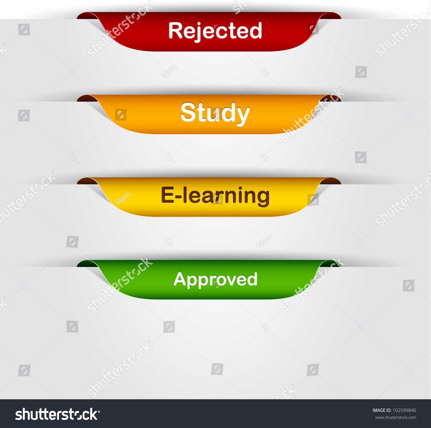 Vector Multicolored Paper Labels Text Stock Vector (Royalty Free ...