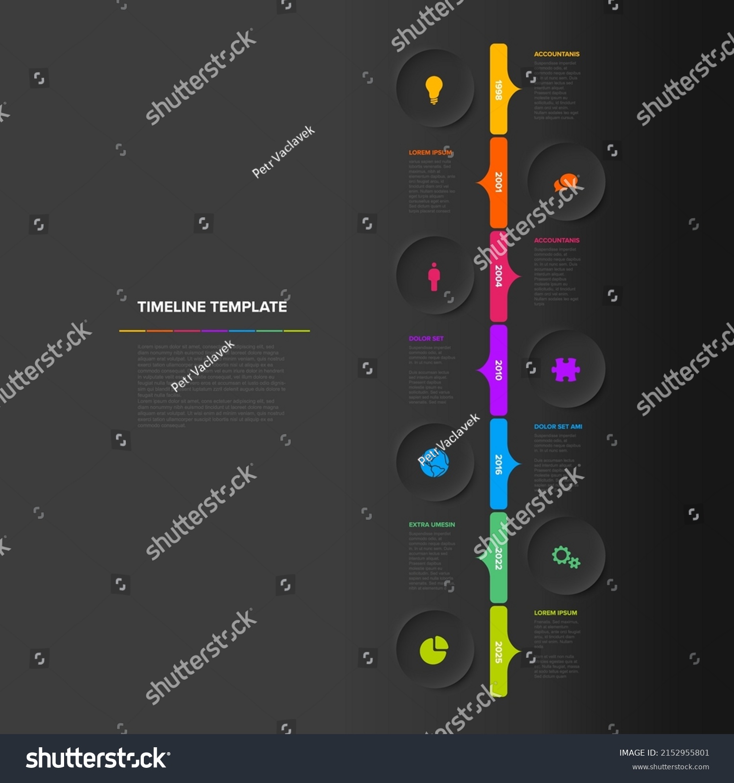 Vector Multipurpose Simple Dark Vertical Progress Stock Vector (Royalty ...