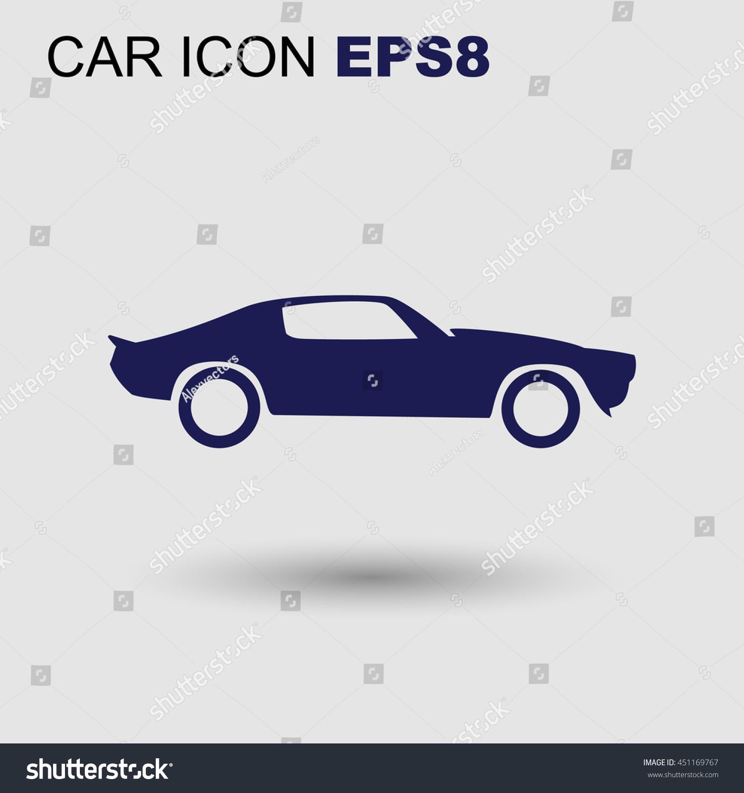 Vector Muscle Car Icon: vector de stock (libre de regalías) 451169767 ...