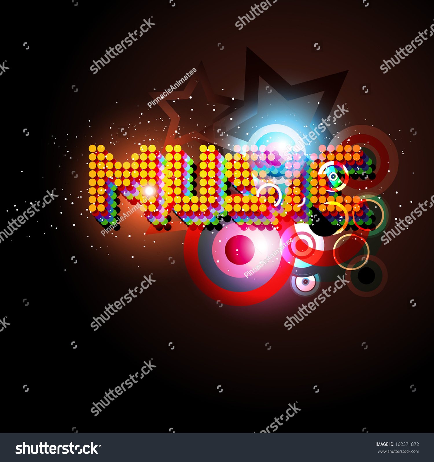 Vector Music Theme Design Illustration Stock Vector (Royalty Free ...