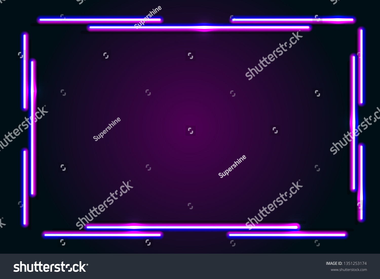 Vector Neon Frame Vector Modern Design Stock Vector (Royalty Free ...